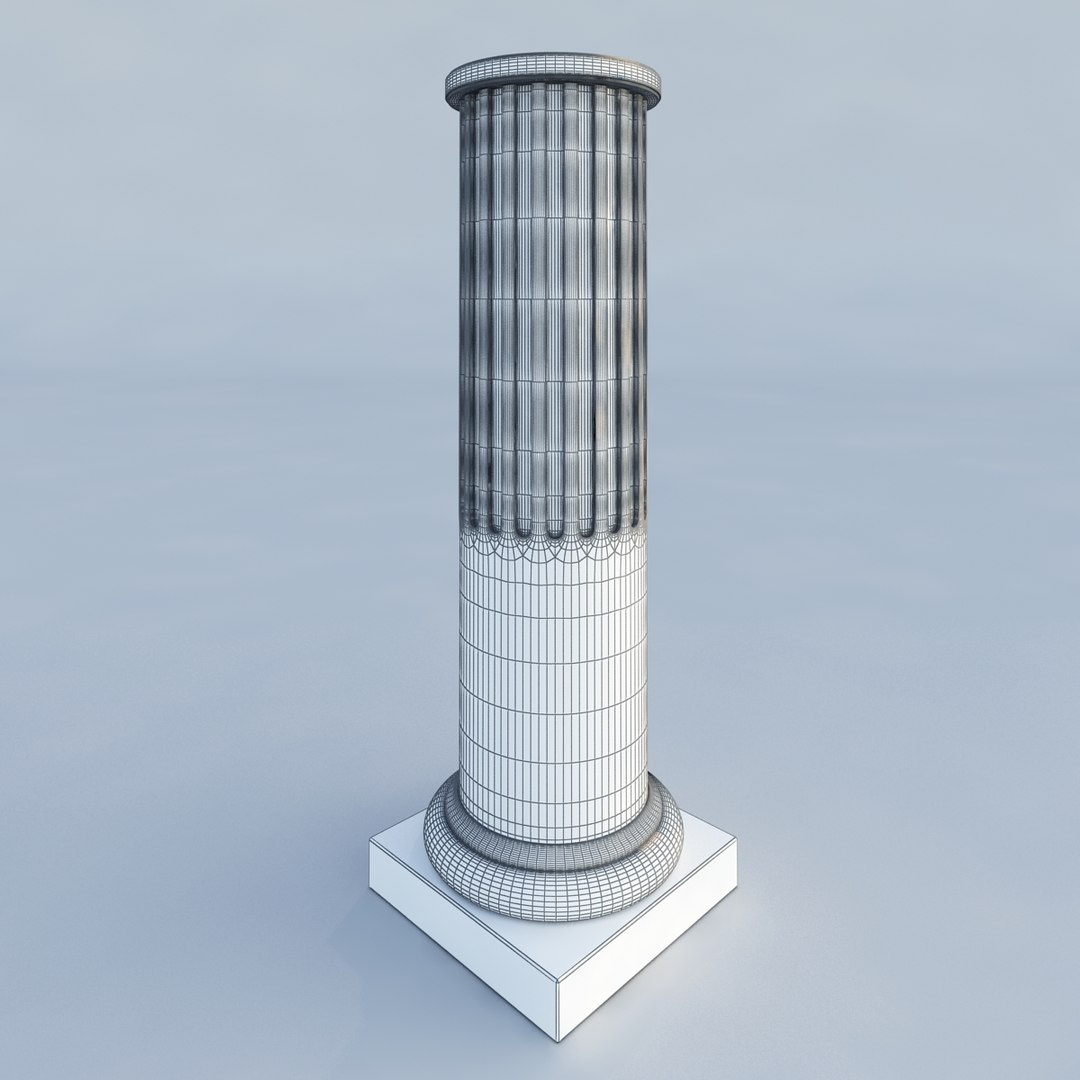 19th c square base 3d model