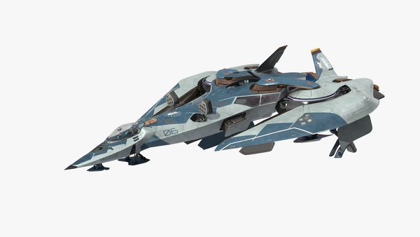Sci Fi Fighter Jet Blue 3D model - TurboSquid 1956021