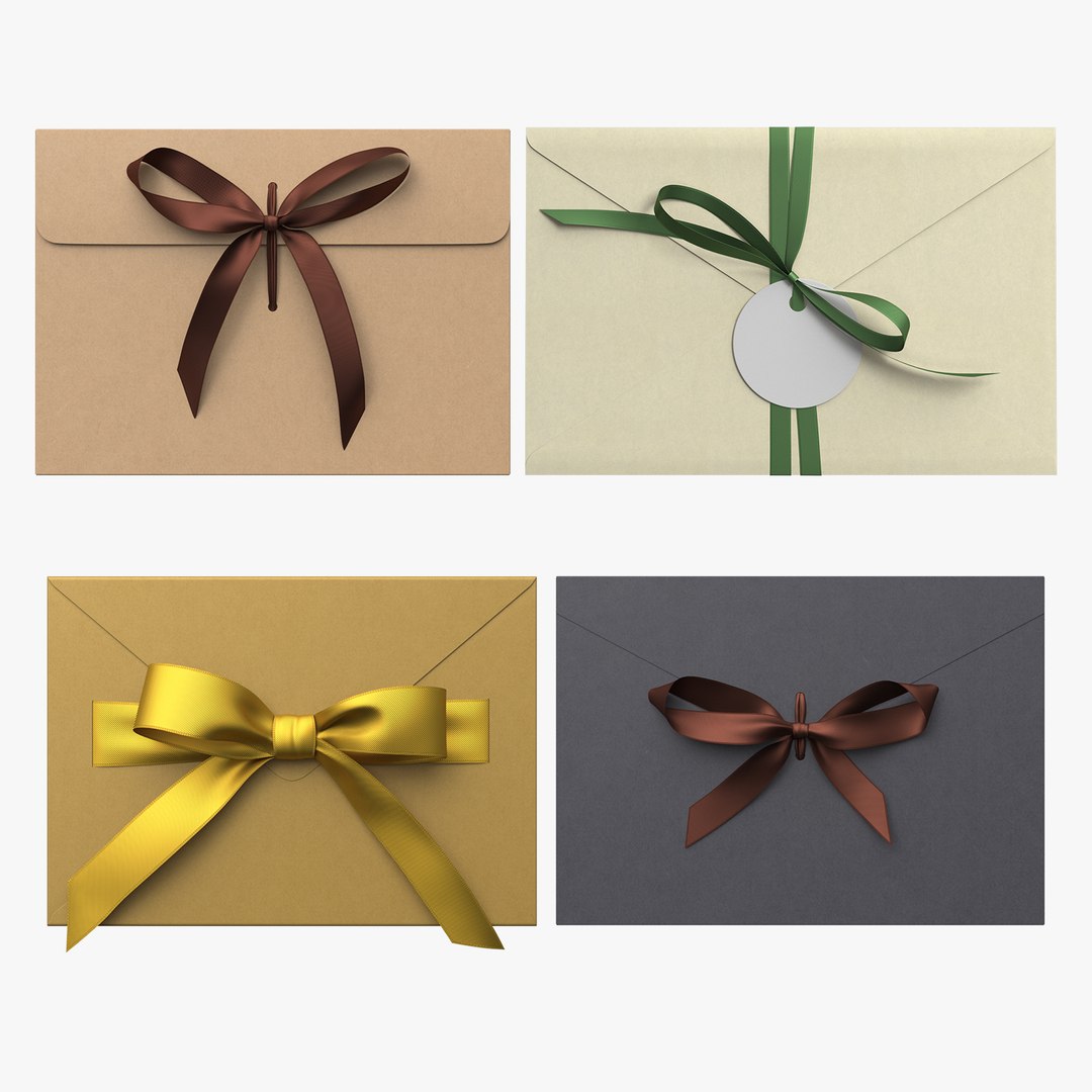 3D Collection Envelopes 4 In 1 PBR - TurboSquid 2246266