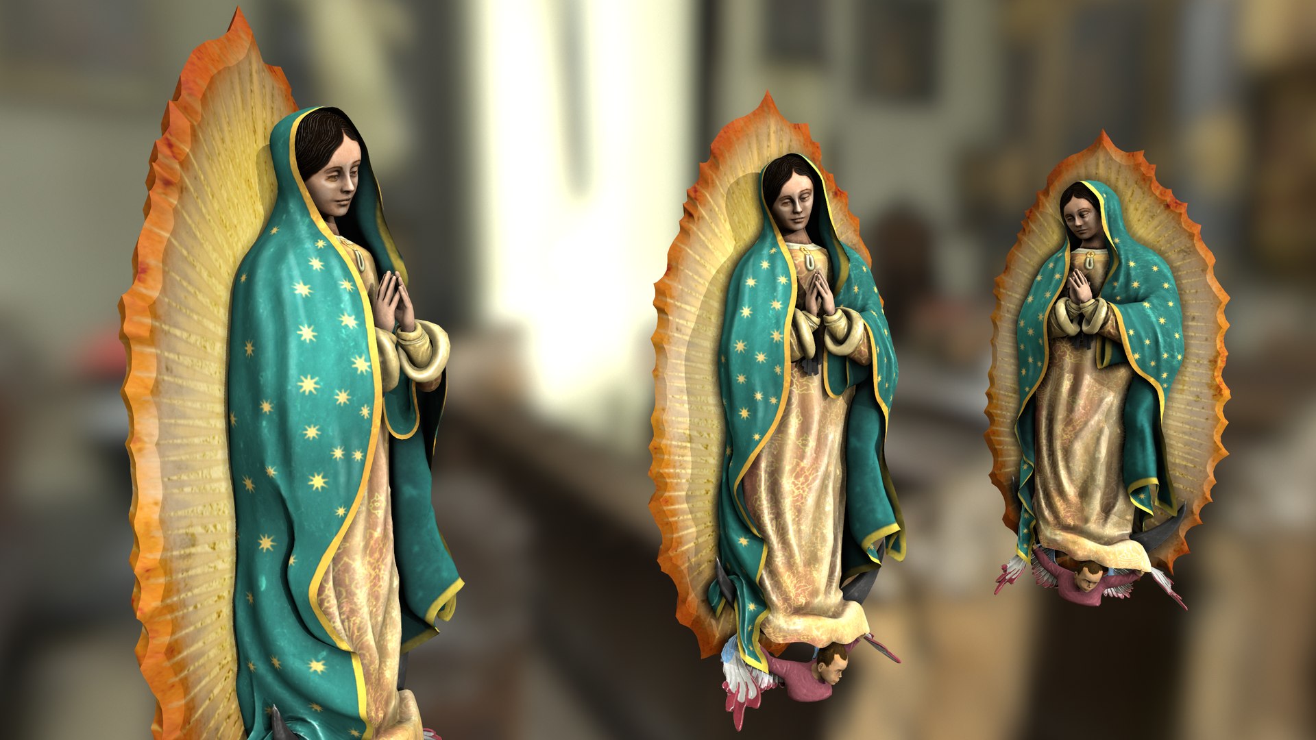 Lady Guadalupe Virgin Mary 3D Model - TurboSquid 1377879