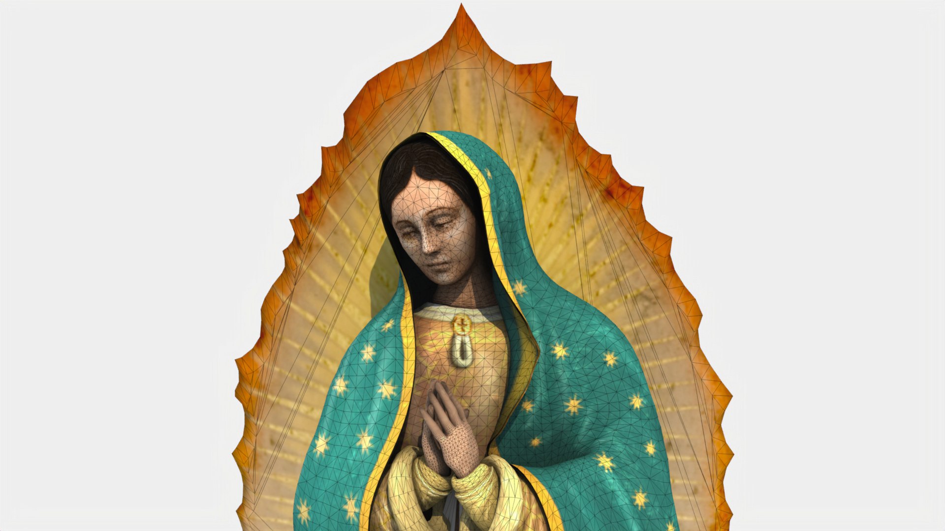 Lady Guadalupe Virgin Mary 3D Model - TurboSquid 1377879
