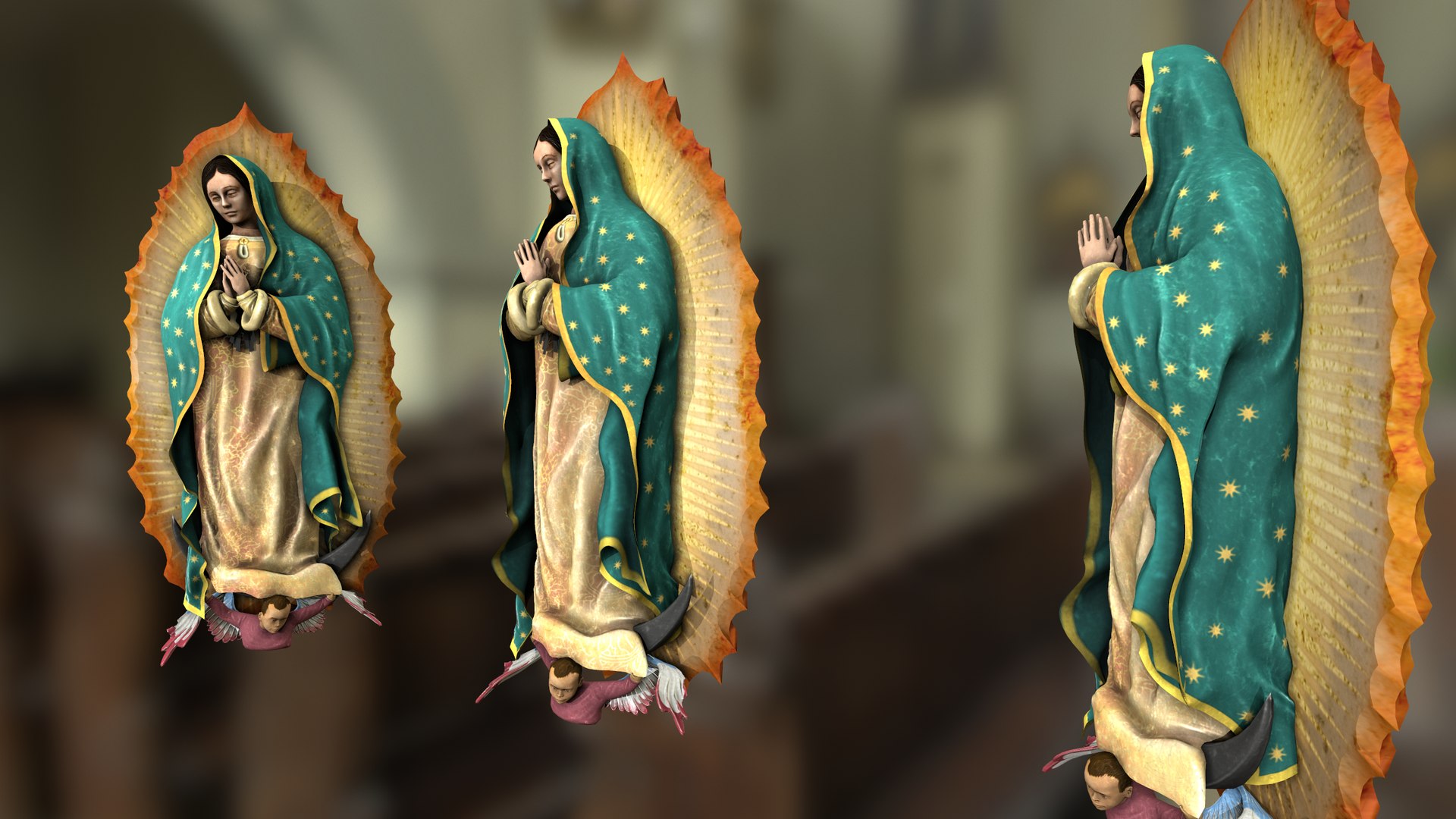 Lady Guadalupe Virgin Mary 3D Model - TurboSquid 1377879
