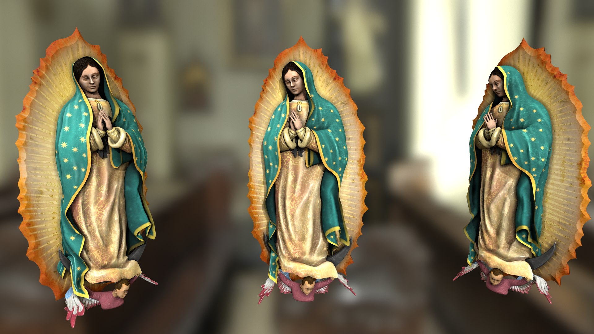 Lady Guadalupe Virgin Mary 3D Model - TurboSquid 1377879
