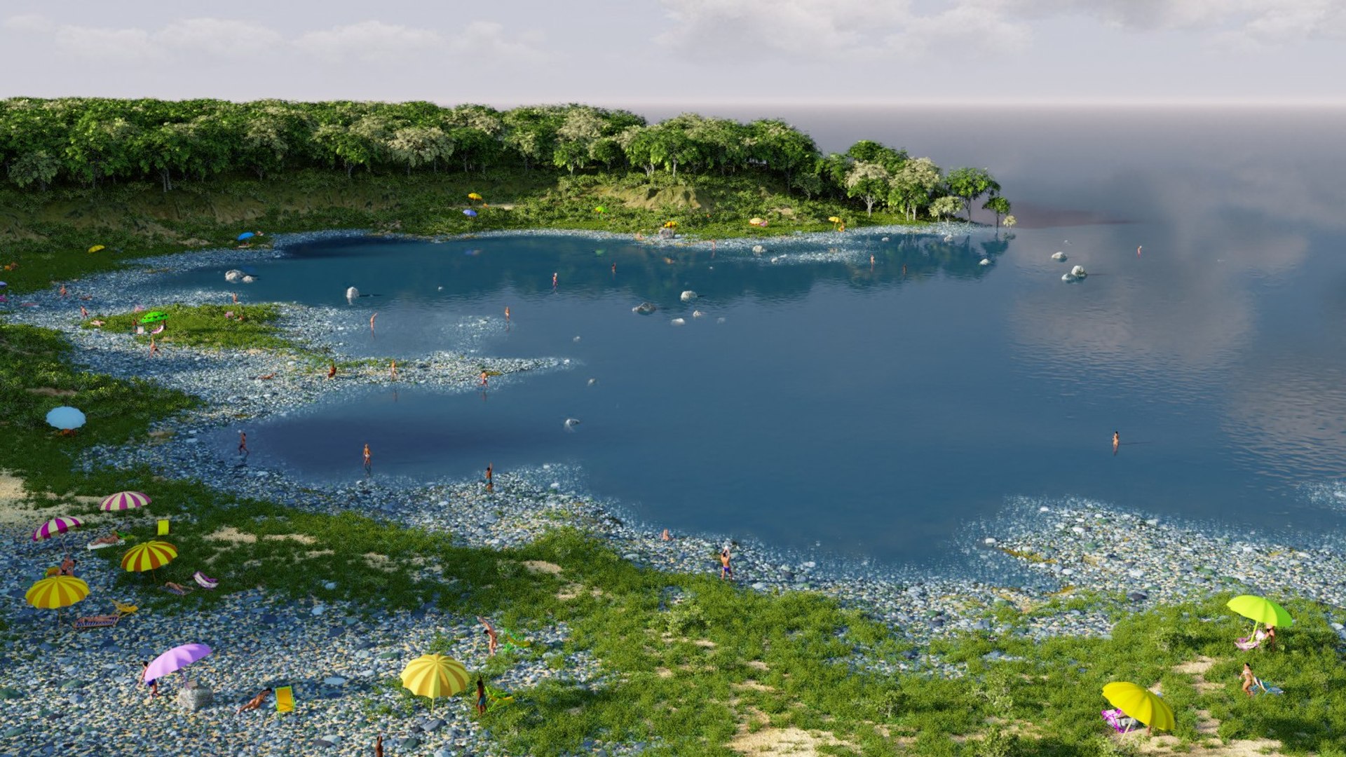 3D Model Beach Sand Blender Pebbles - TurboSquid 1592075