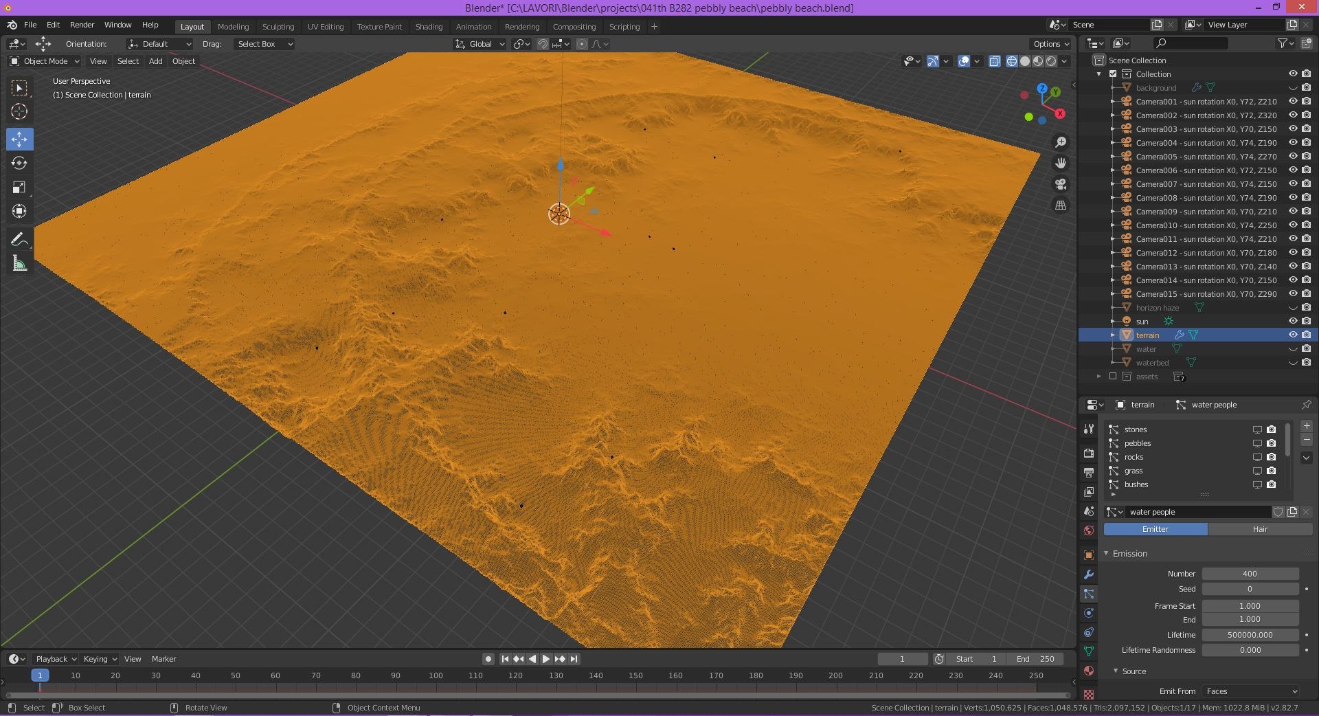 3D Model Beach Sand Blender Pebbles - TurboSquid 1592075