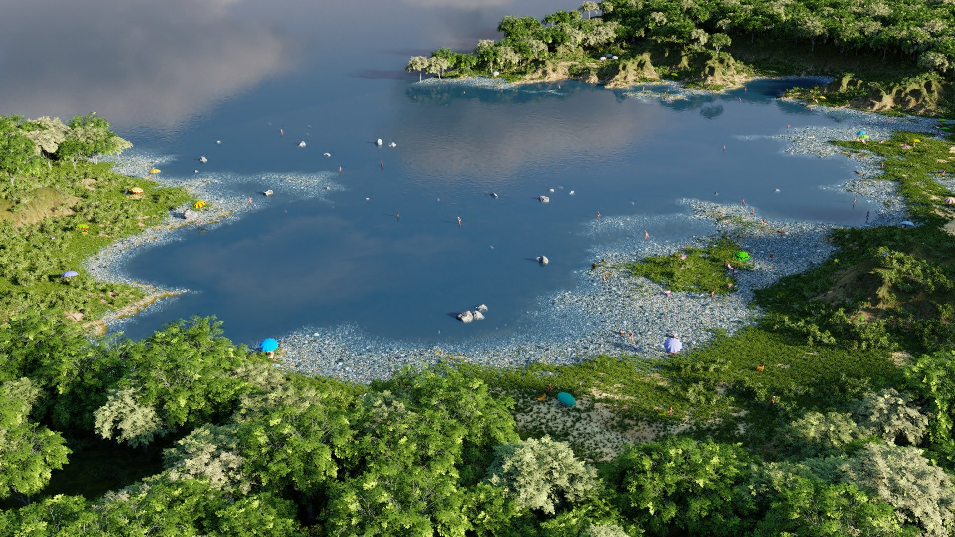 3D Model Beach Sand Blender Pebbles - TurboSquid 1592075