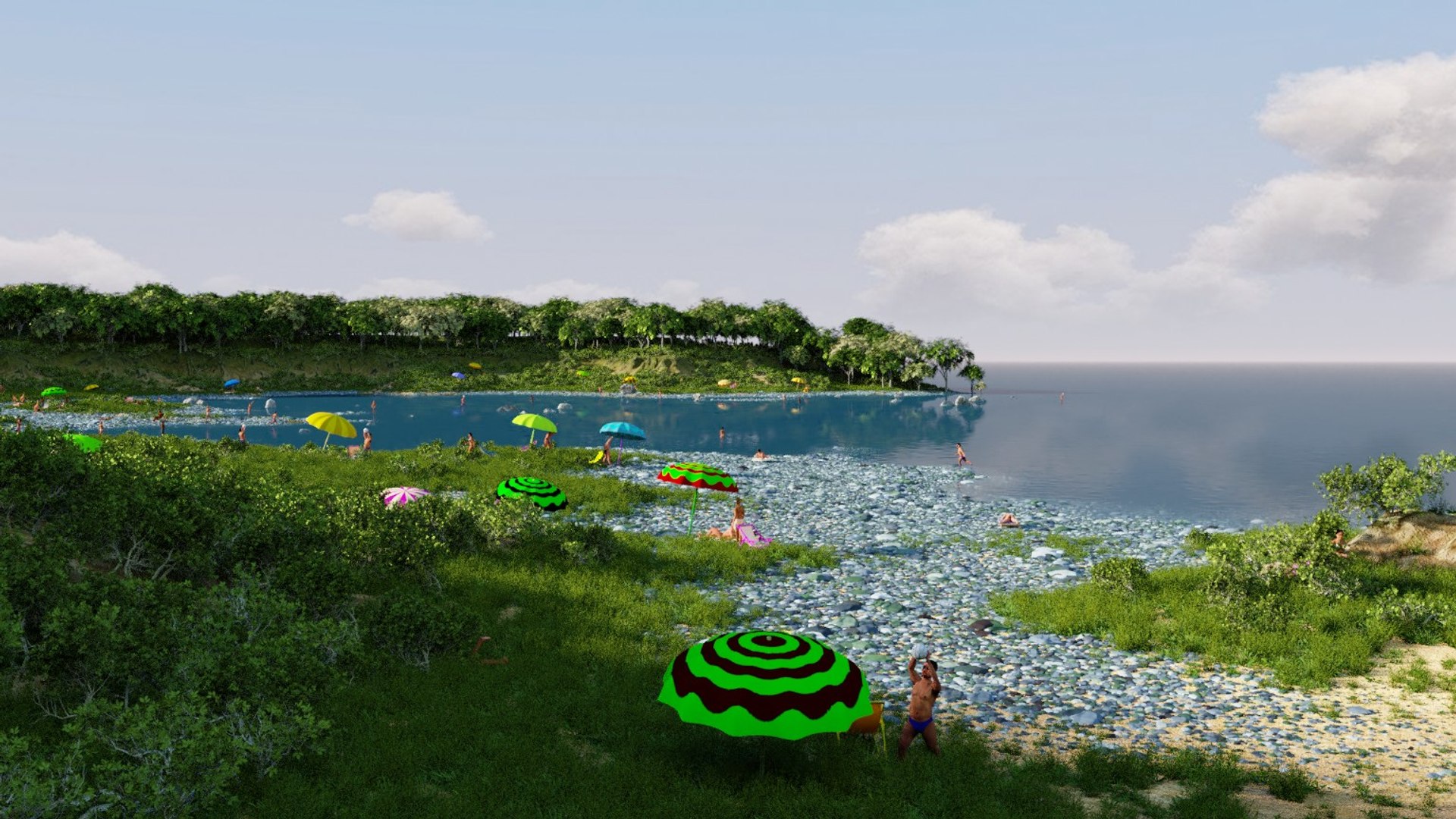 3D Model Beach Sand Blender Pebbles - TurboSquid 1592075