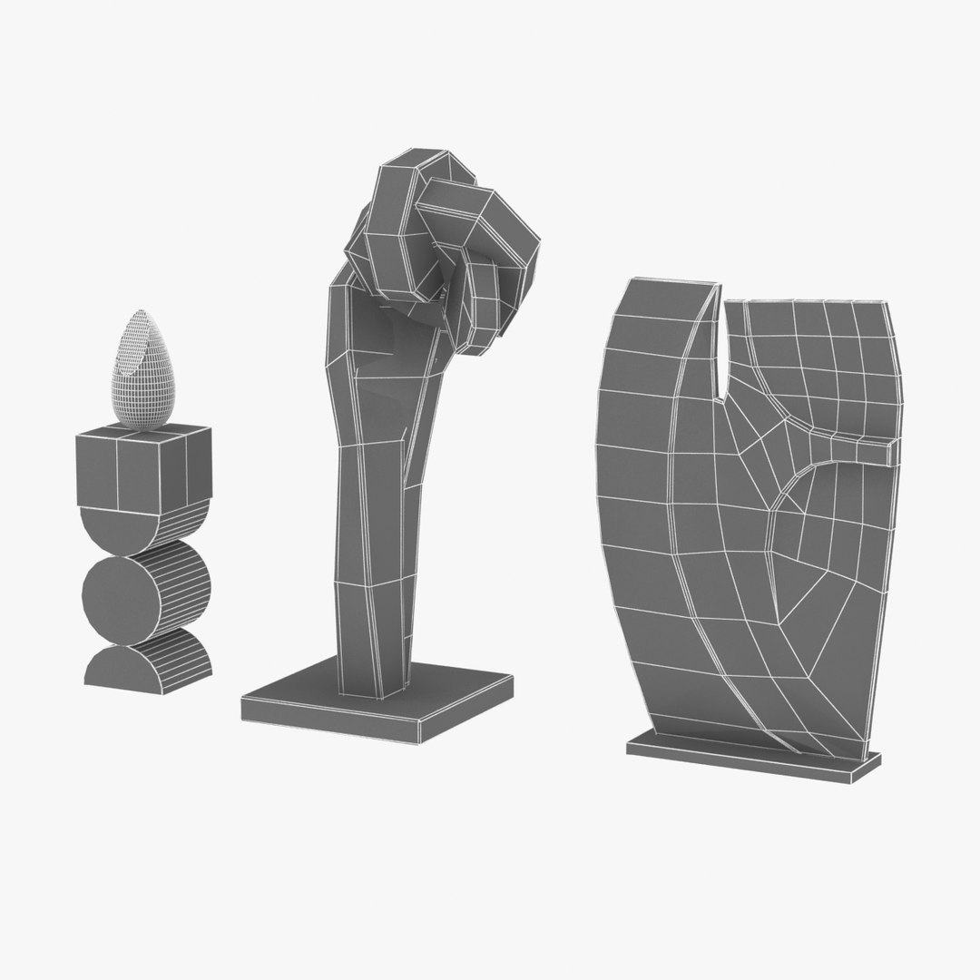 Sculptures Metal Dark 3D Model - TurboSquid 1266902