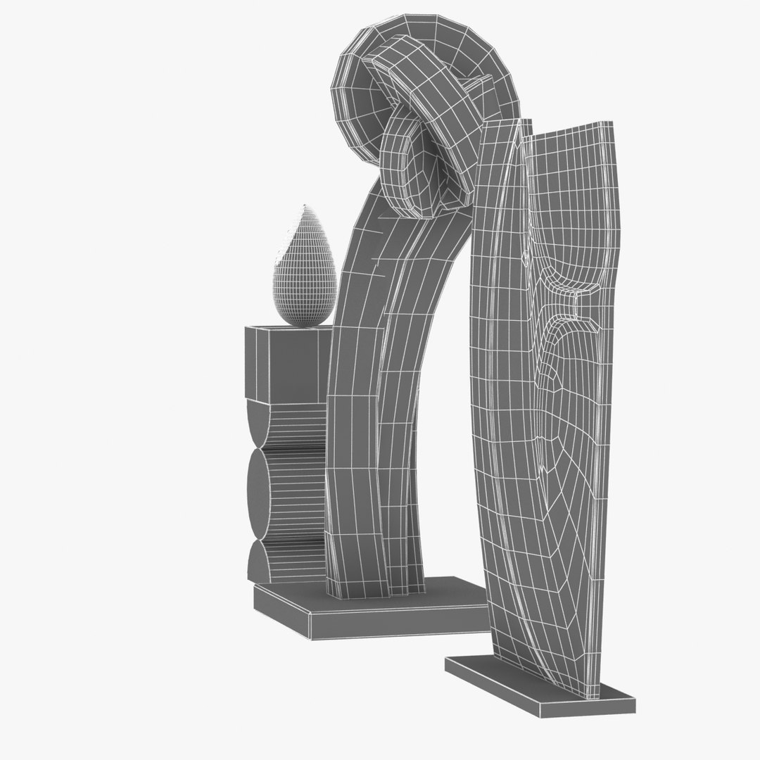 Sculptures Metal Dark 3D Model - TurboSquid 1266902