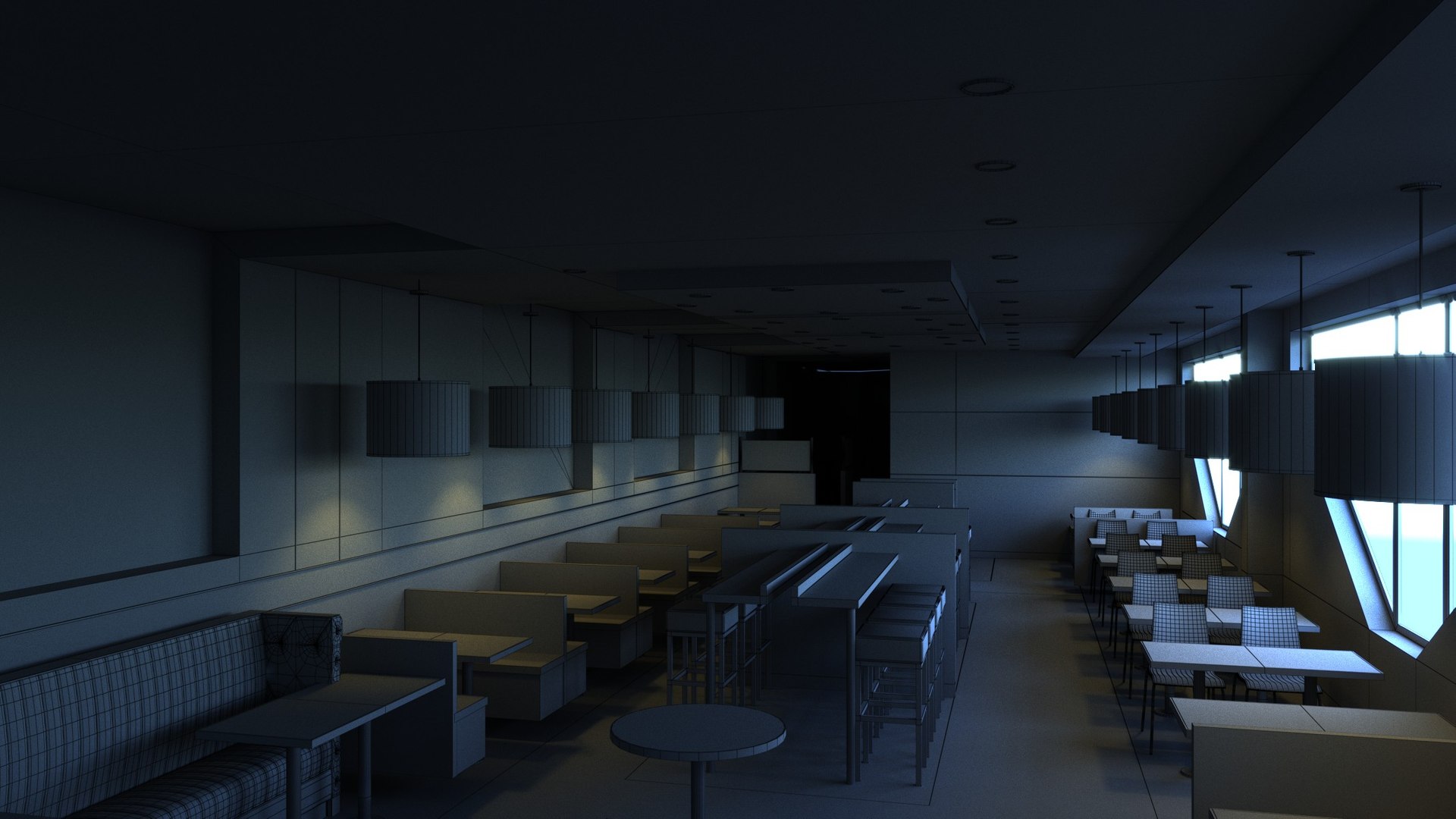 3D Cafe Interior - TurboSquid 1785729