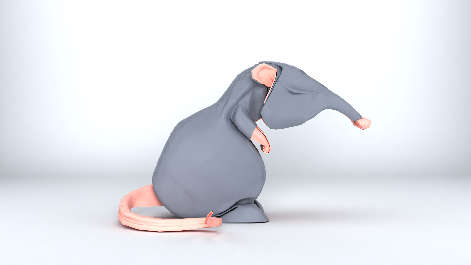 3D Model Origami Rat - TurboSquid 1555475