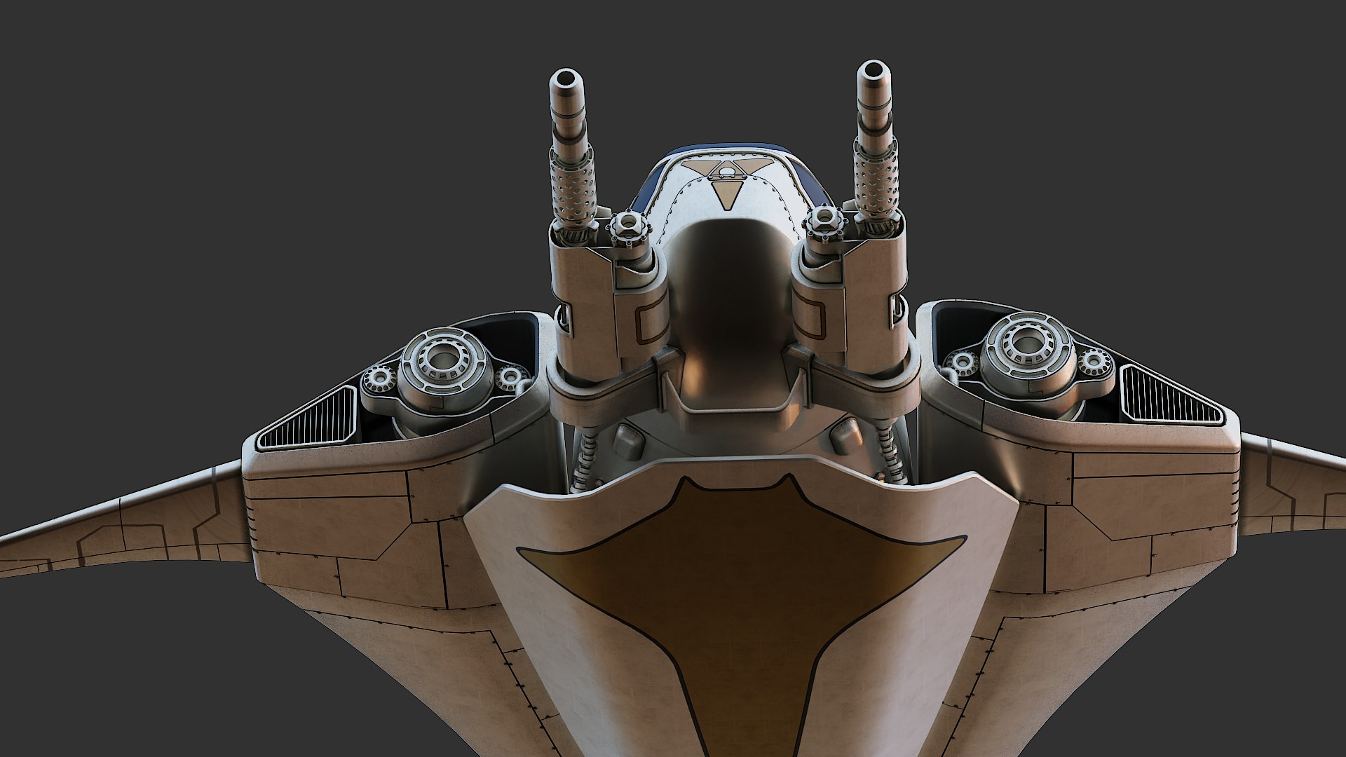 3D model manta fighter spacecraft - TurboSquid 1654260