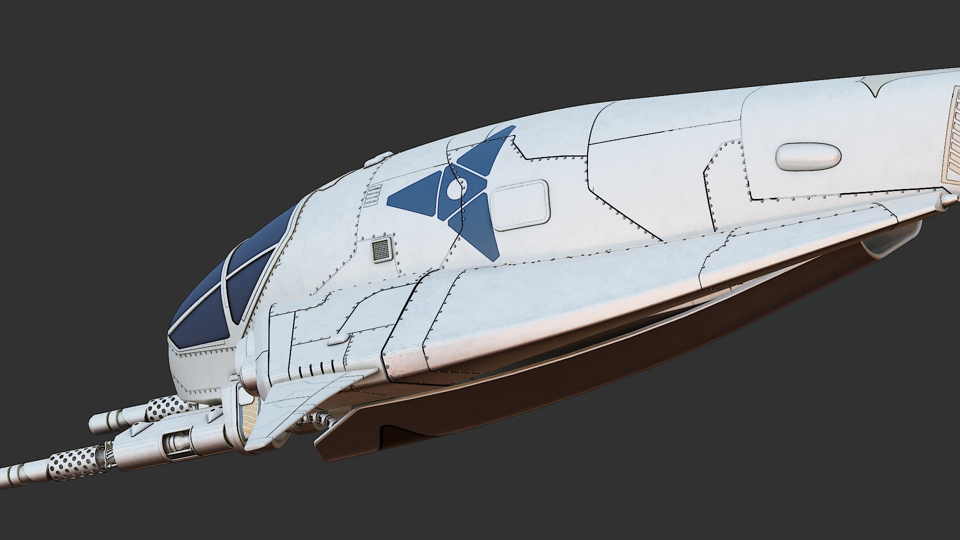 3D Model Manta Fighter Spacecraft - TurboSquid 1654260