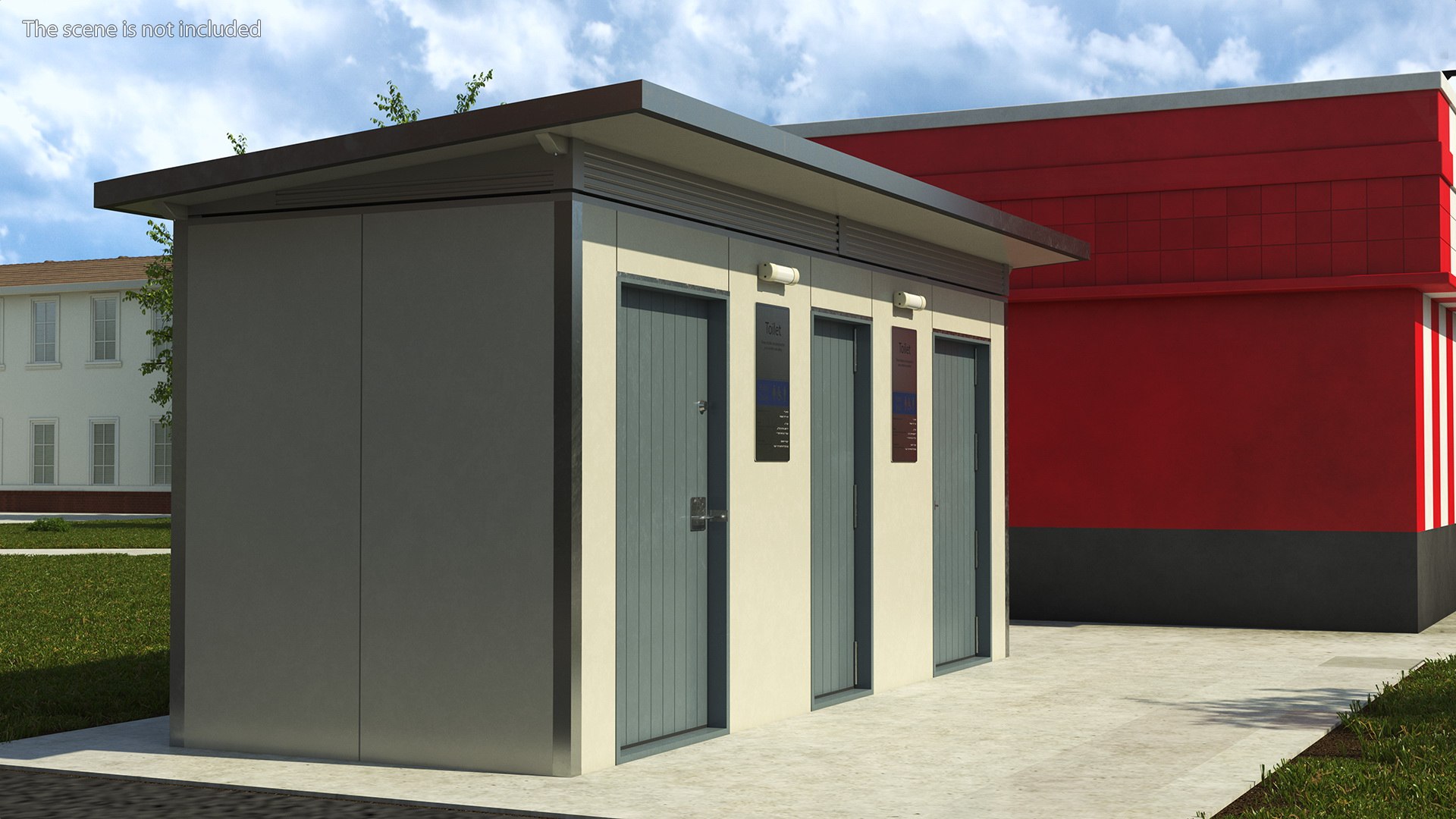 3D Public Restroom Building - TurboSquid 1848538