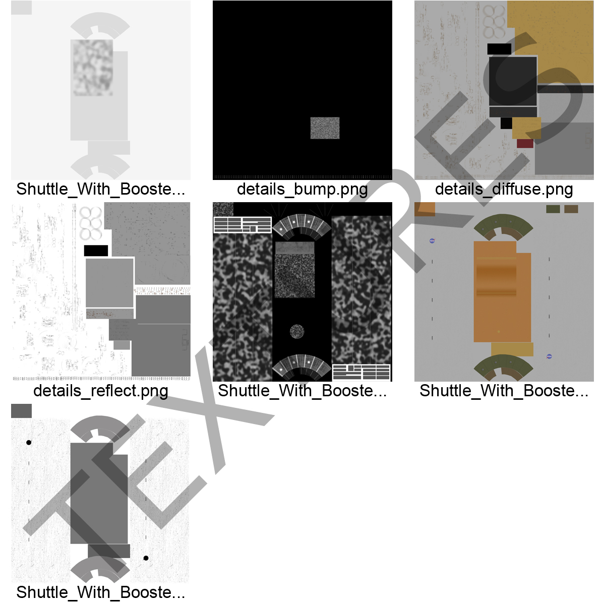 3d model space shuttle external tank