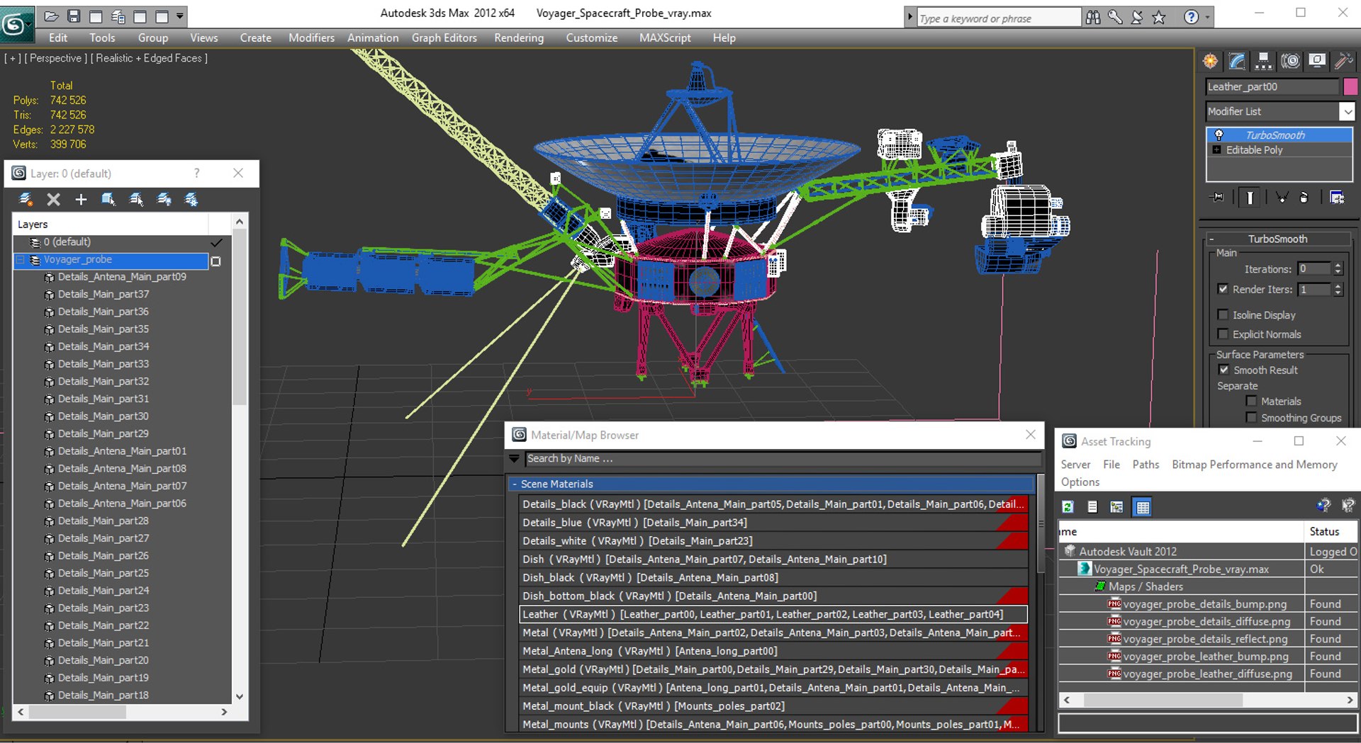 Voyager spacecraft probe space 3D model - TurboSquid 1365112