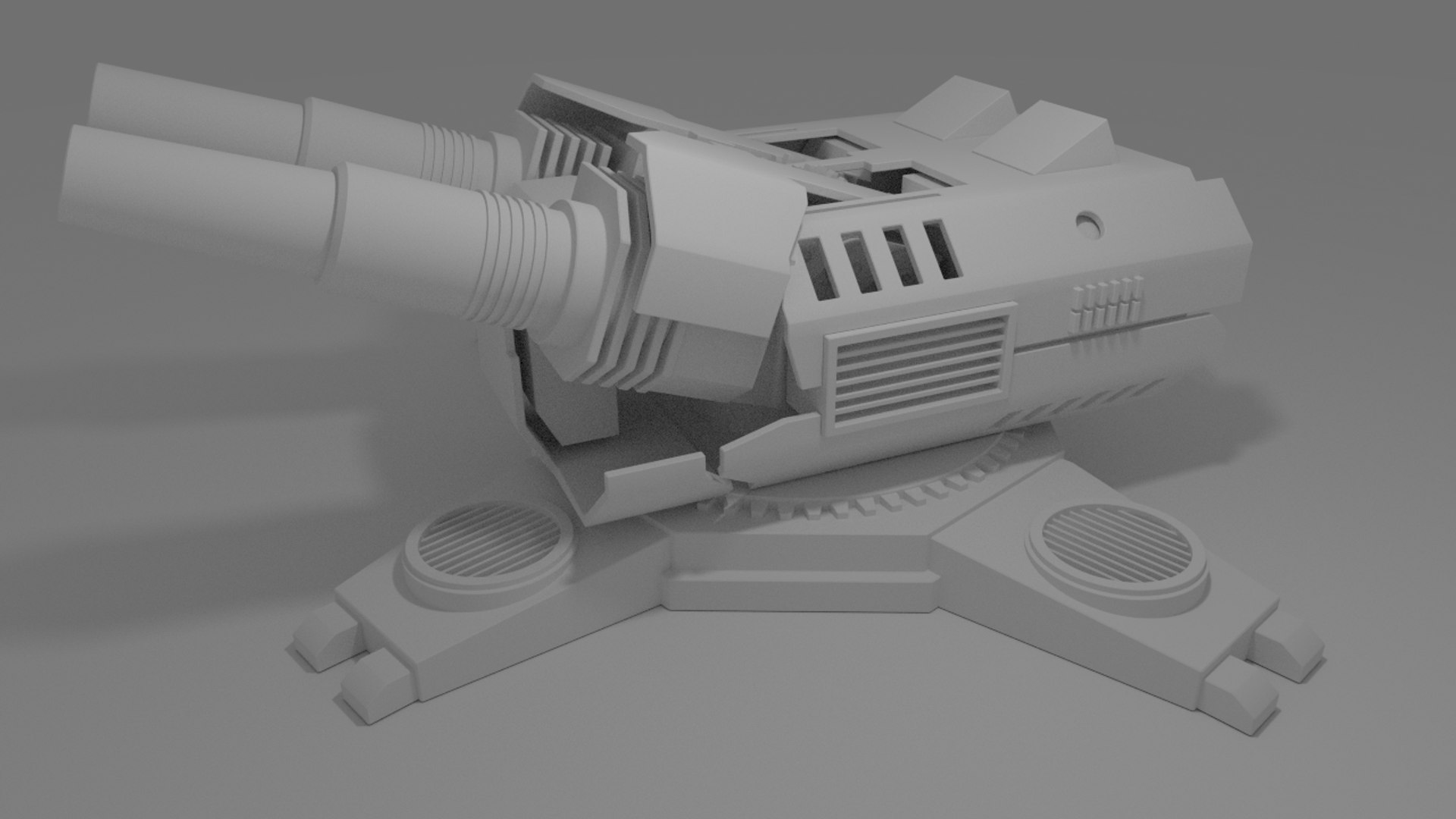 twin turret obj
