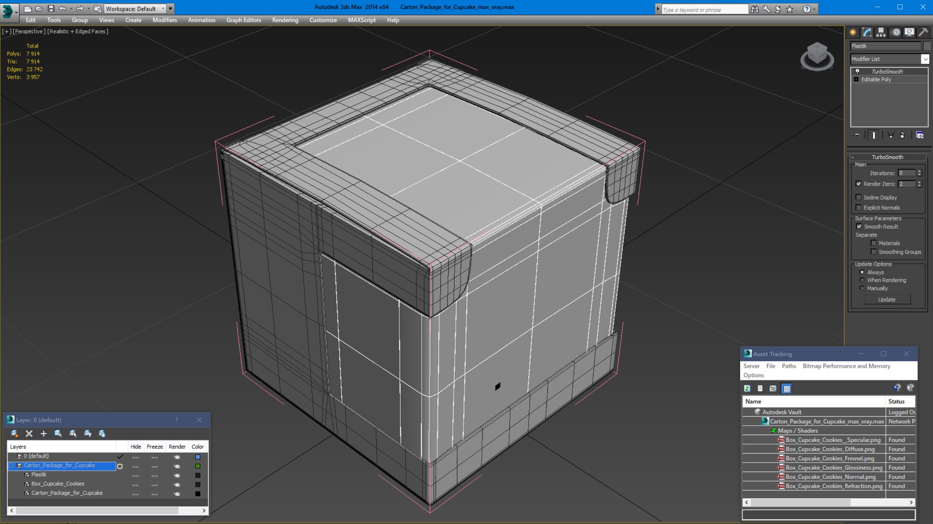 3D Carton Package For Cupcake - TurboSquid 1998252