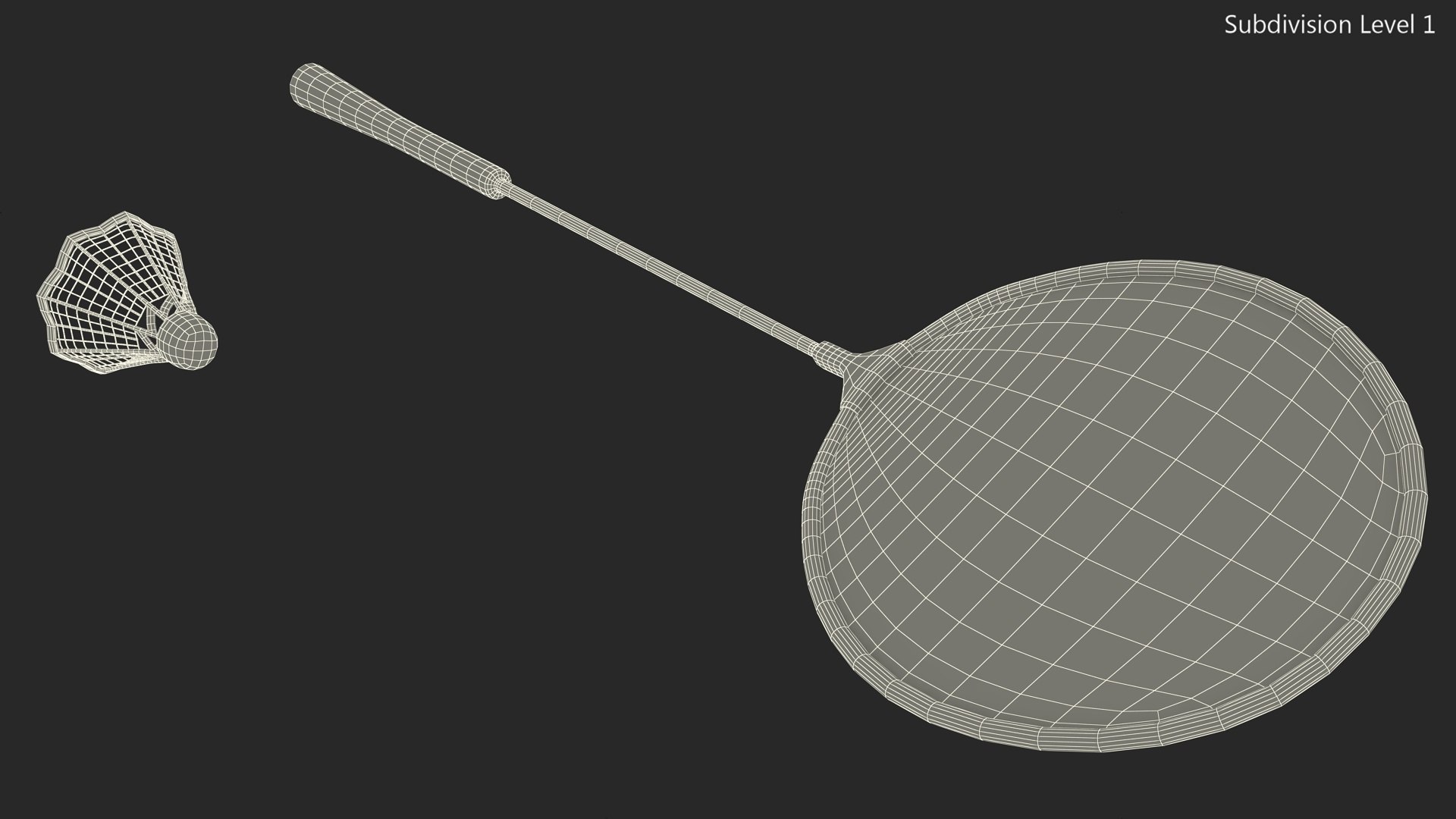 3D Badminton Racquet And Shuttlecock - TurboSquid 2121472