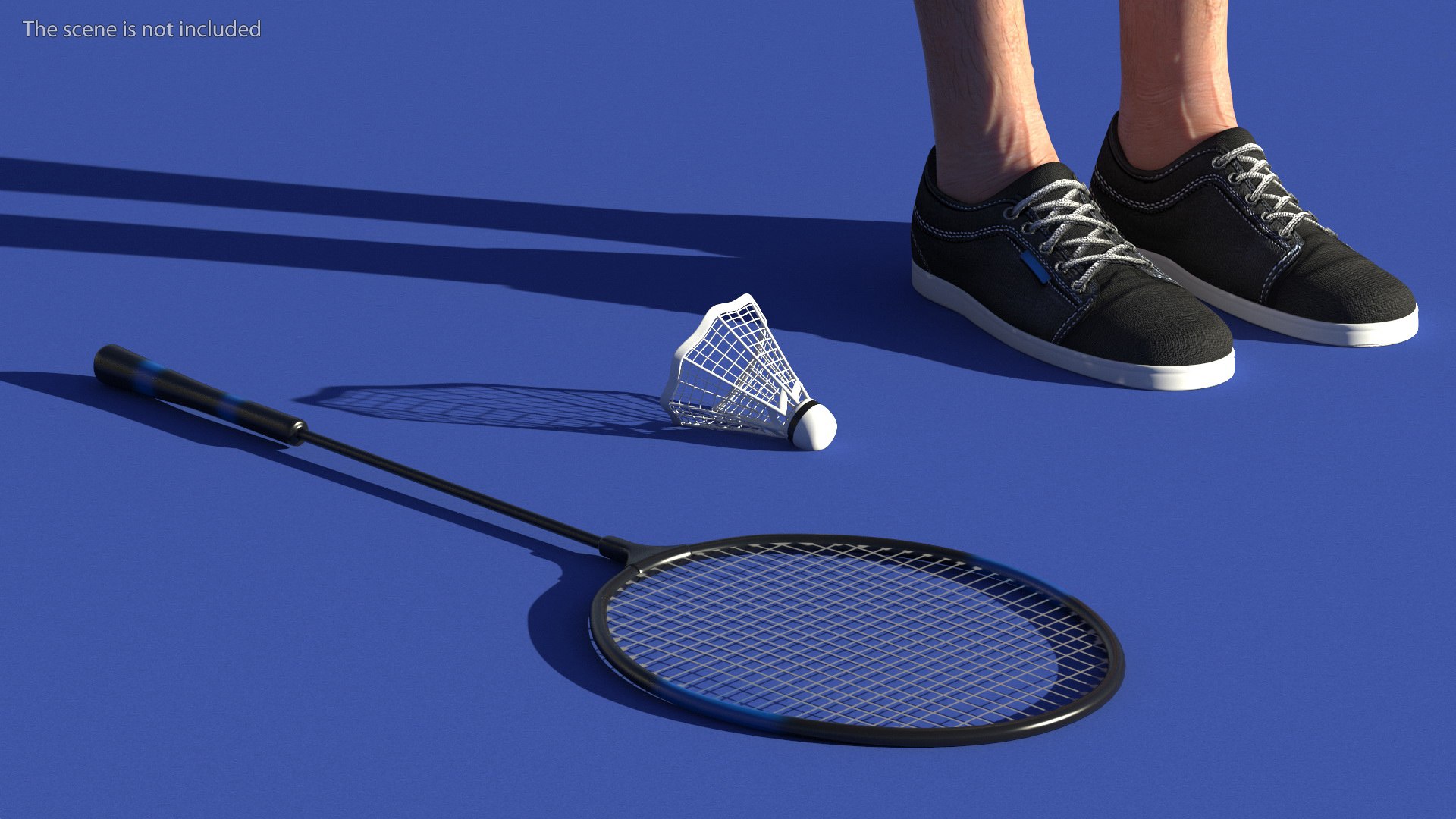 3D Badminton Racquet And Shuttlecock - TurboSquid 2121472