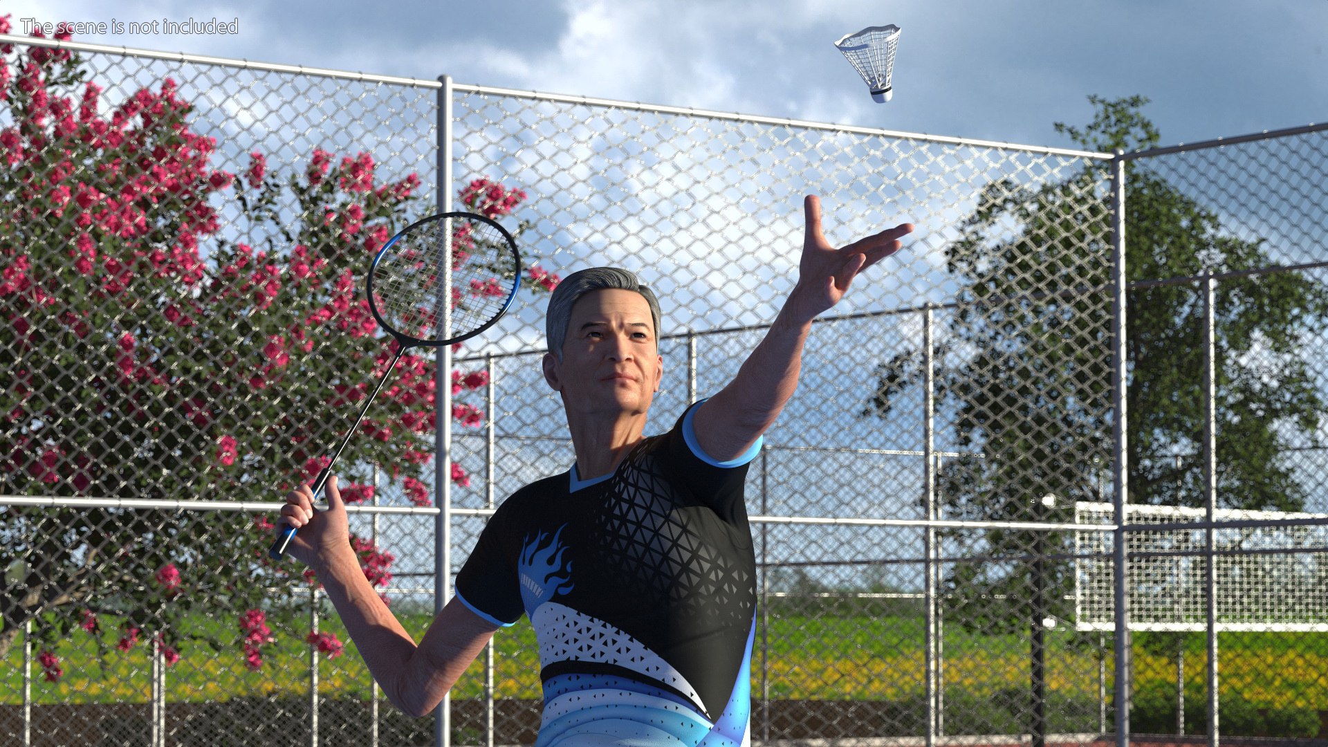 3D Badminton Racquet And Shuttlecock - TurboSquid 2121472
