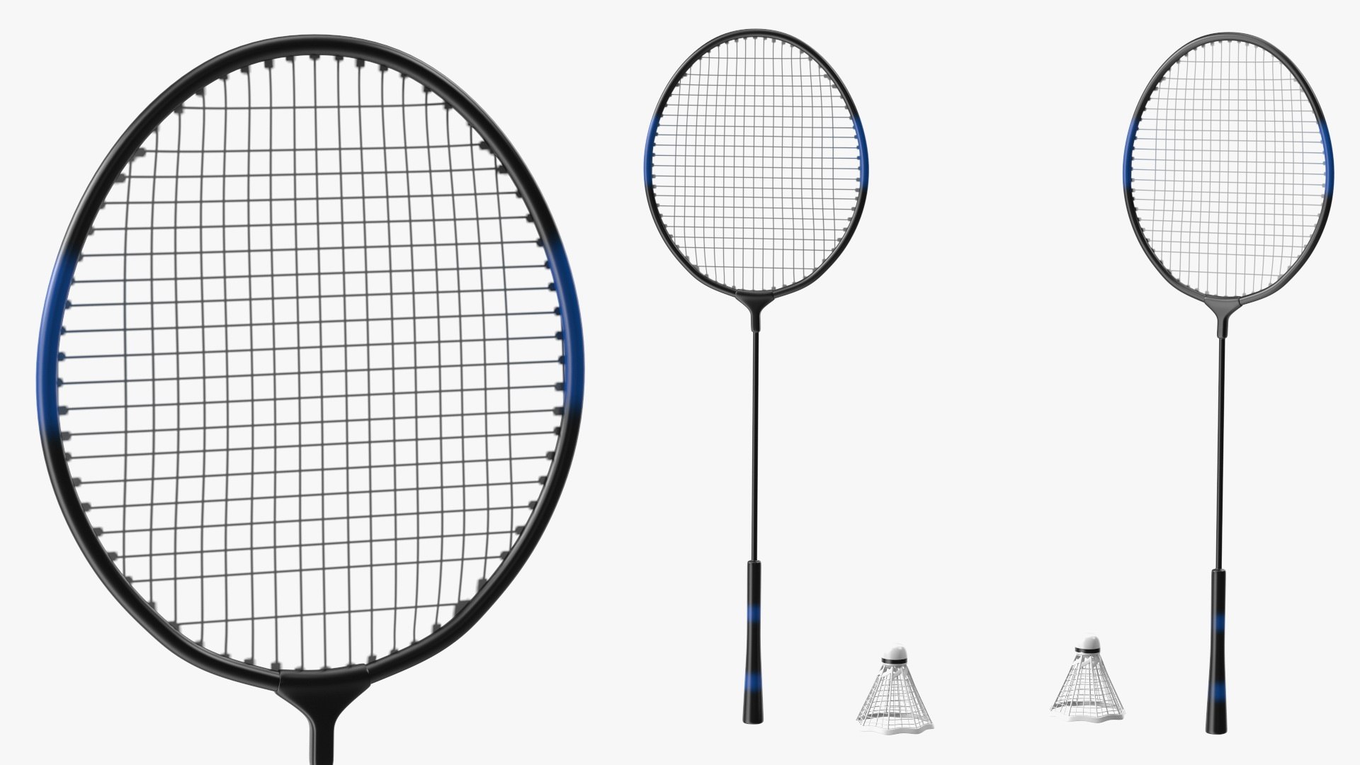 3D Badminton Racquet And Shuttlecock - TurboSquid 2121472