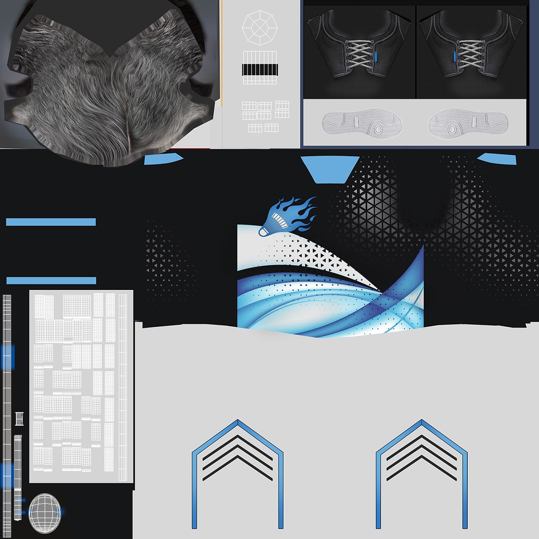 3D Badminton Racquet And Shuttlecock - TurboSquid 2121472