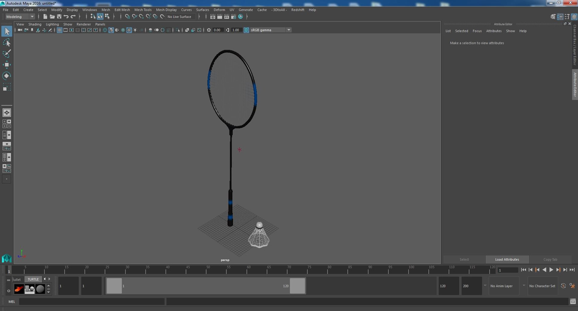 3D Badminton Racquet And Shuttlecock - TurboSquid 2121472