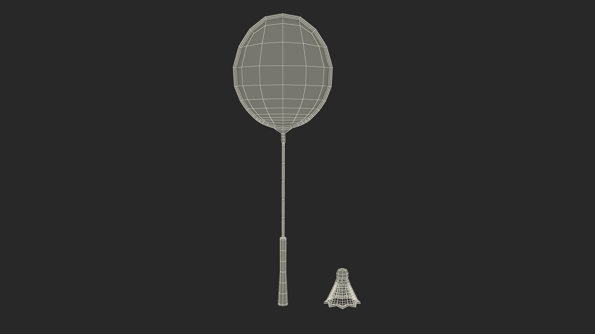 3D Badminton Racquet And Shuttlecock - TurboSquid 2121472
