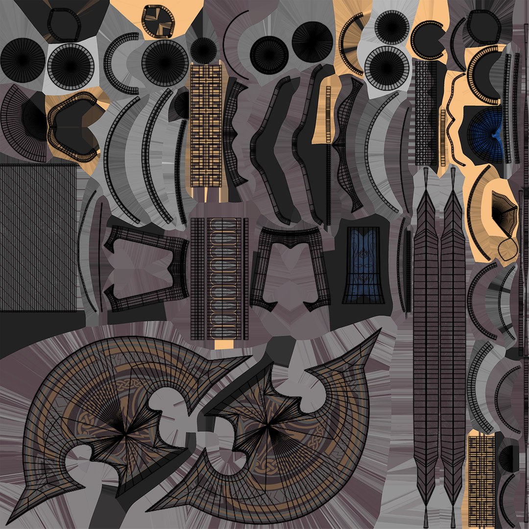 6 Battle Axes Collection All PBR Unity UE Textures 3D Model ...