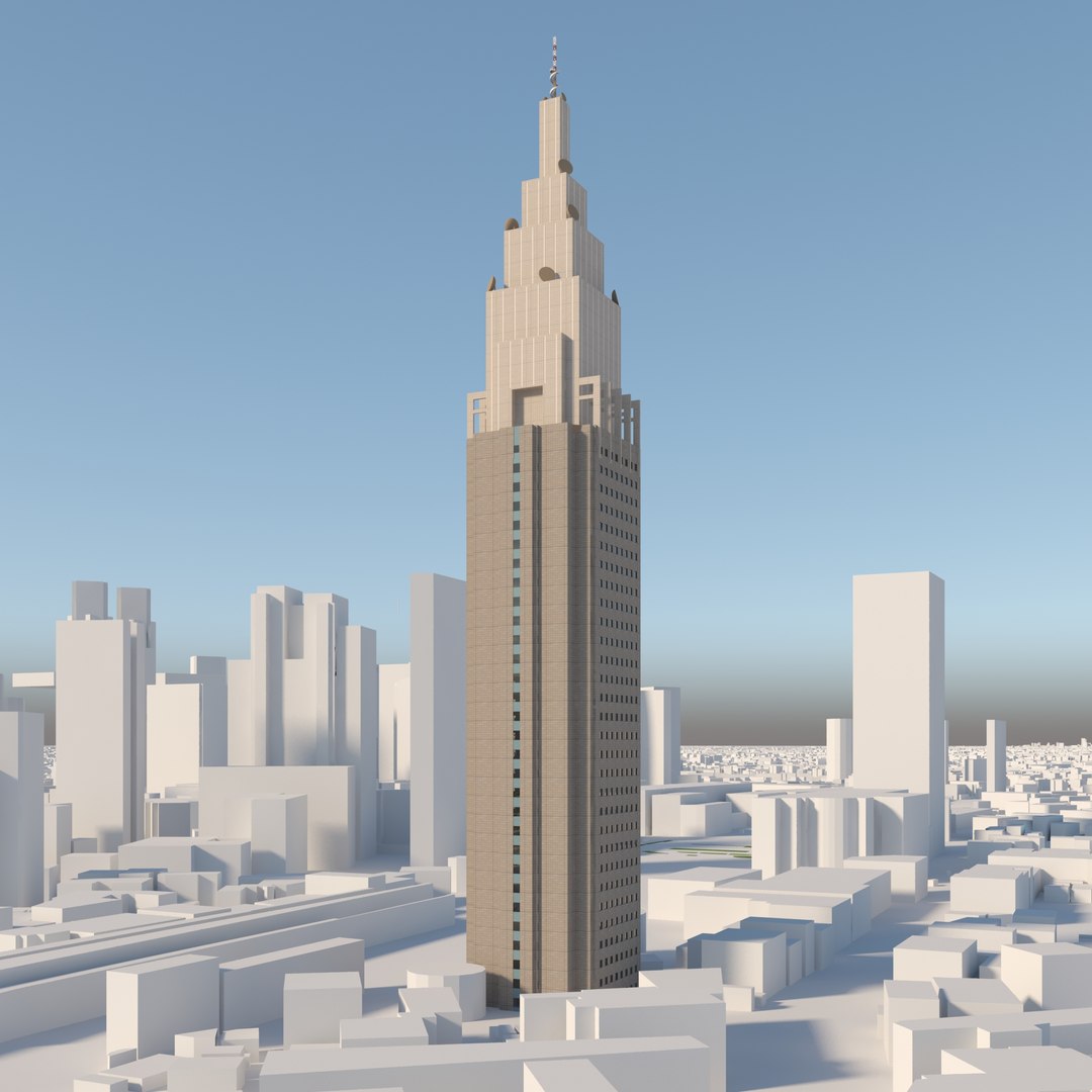 NTT DoCoMo Yoyogi Building And Environment 3D - TurboSquid 1798233