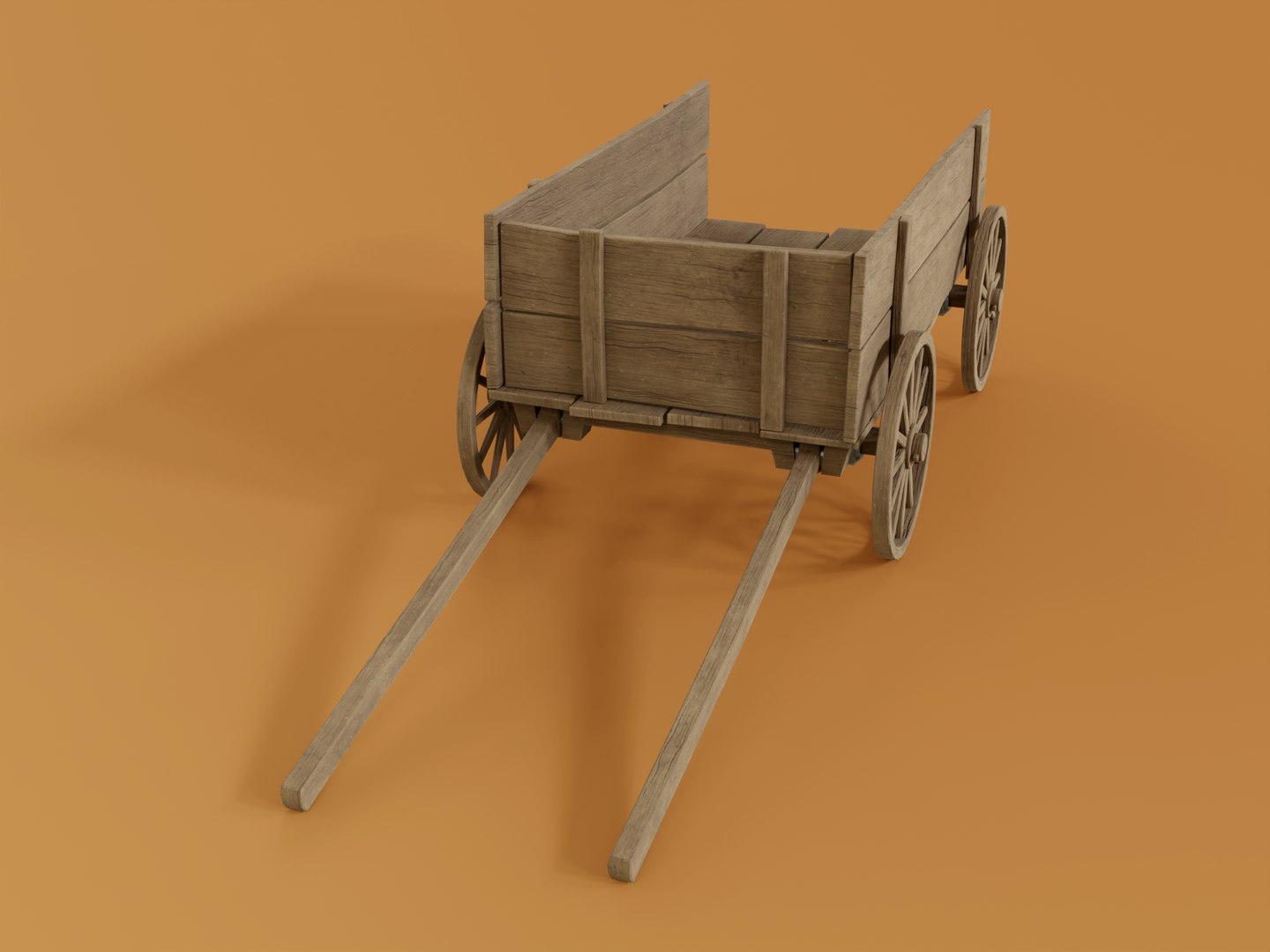 Wooden Cart 3D model - TurboSquid 1820098