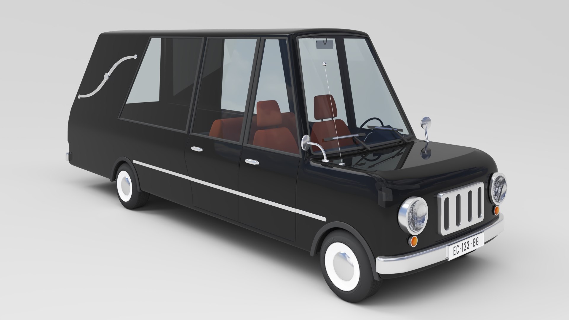 3D Cartoon Car Hearse 3D Model - TurboSquid 2086719
