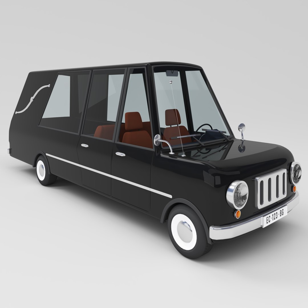 3D Cartoon Car Hearse 3D Model - TurboSquid 2086719