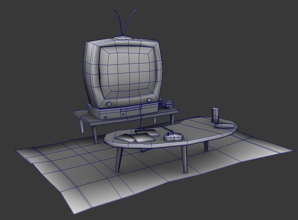 living room entertainment 3d model