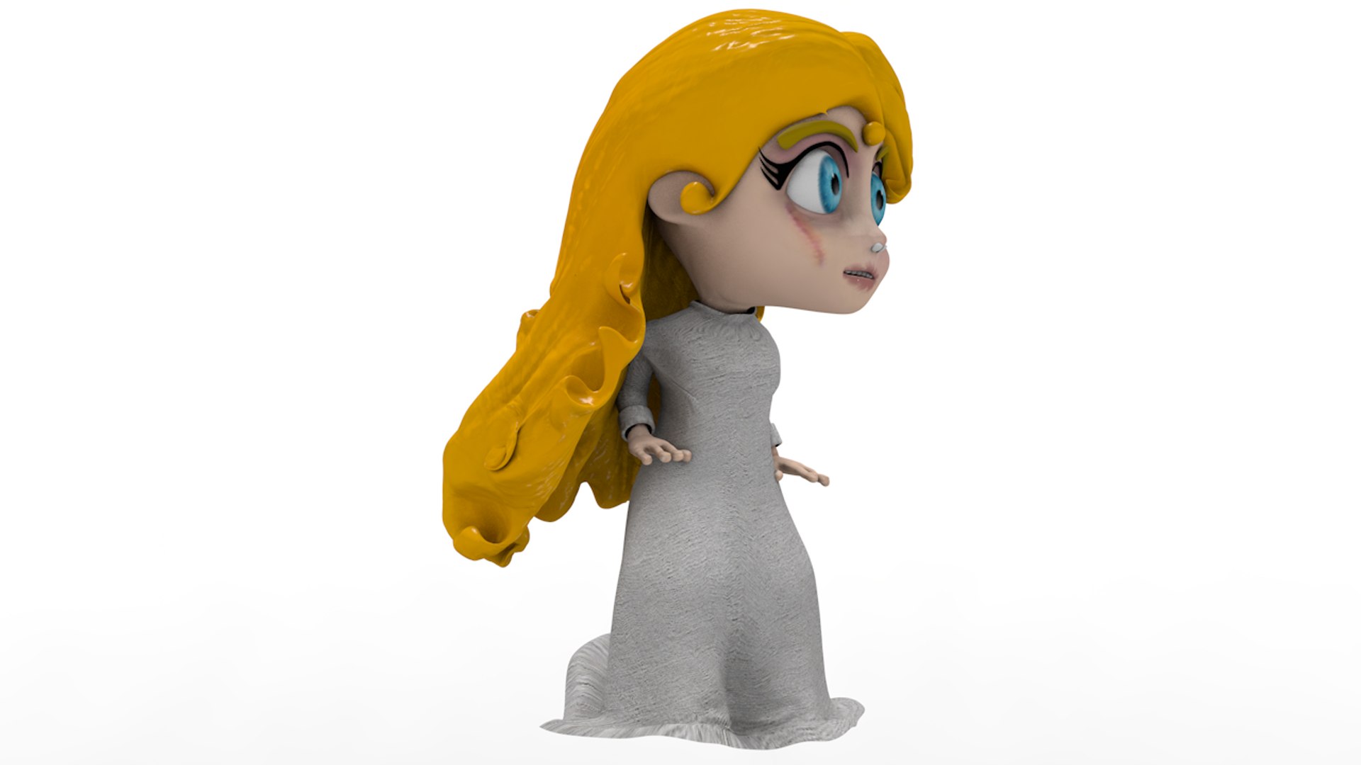Blonde Zombie 3D - TurboSquid 1315866