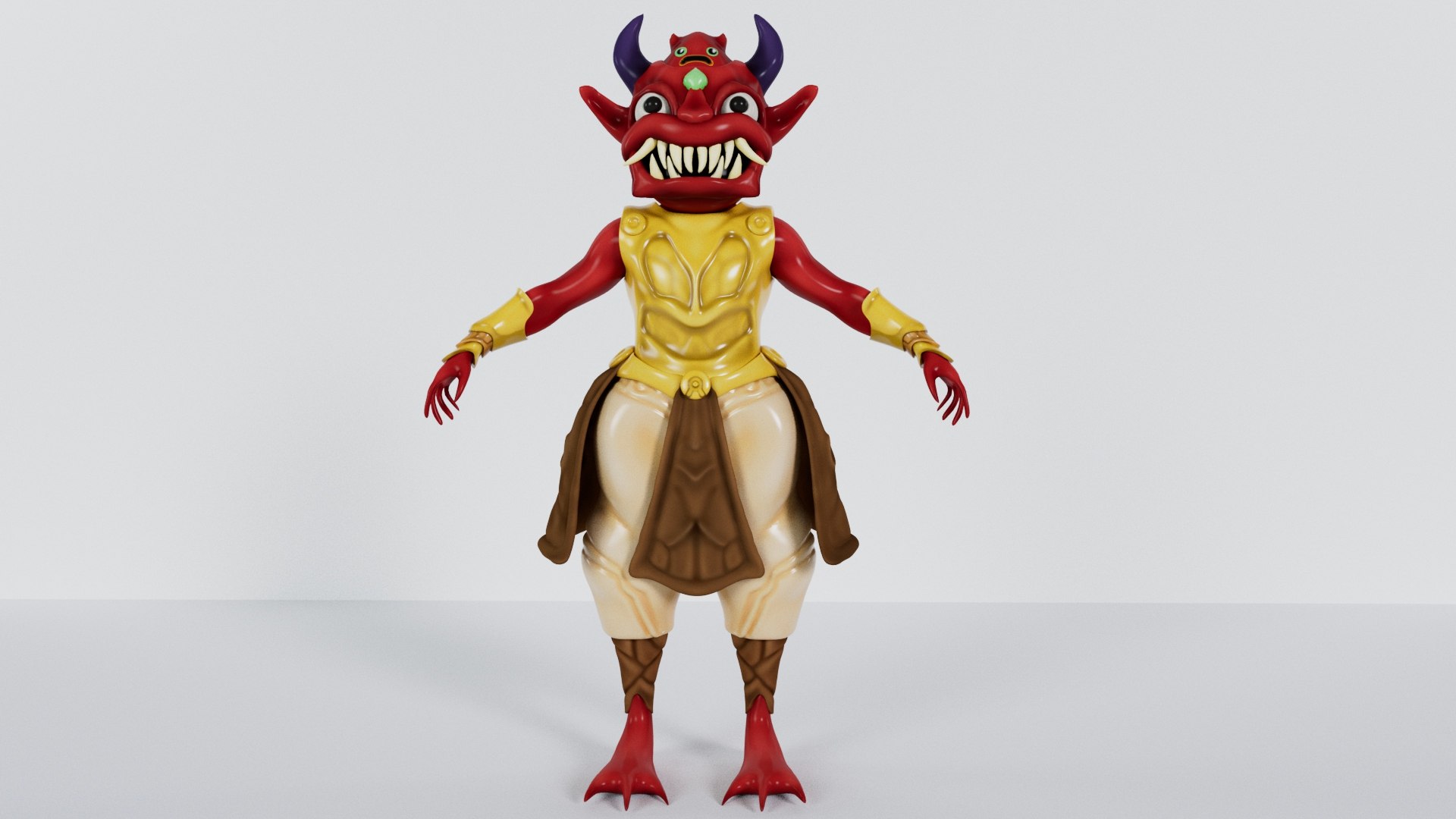 Demon Warrior 3D Model - TurboSquid 2329108