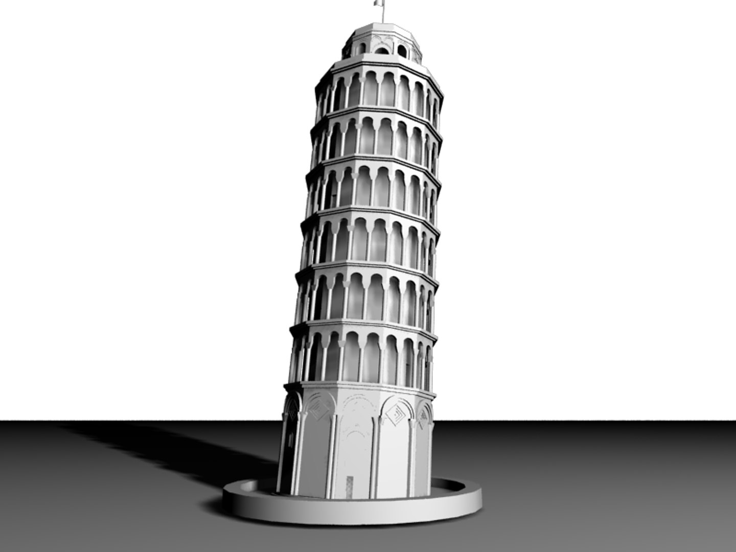 Leaning Tower Pisa 3D Model - TurboSquid 1580184