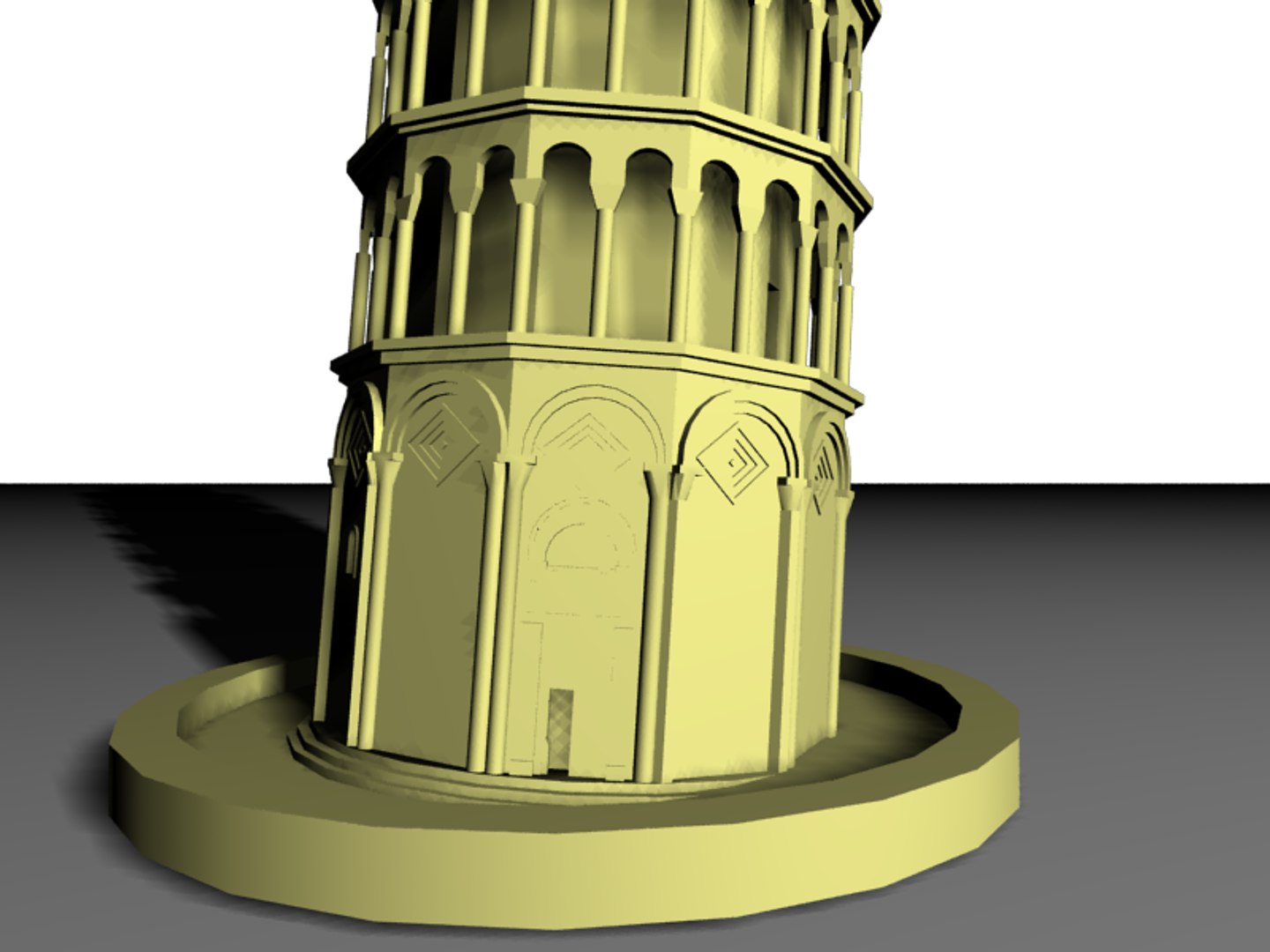 Leaning Tower Pisa 3D Model - TurboSquid 1580184