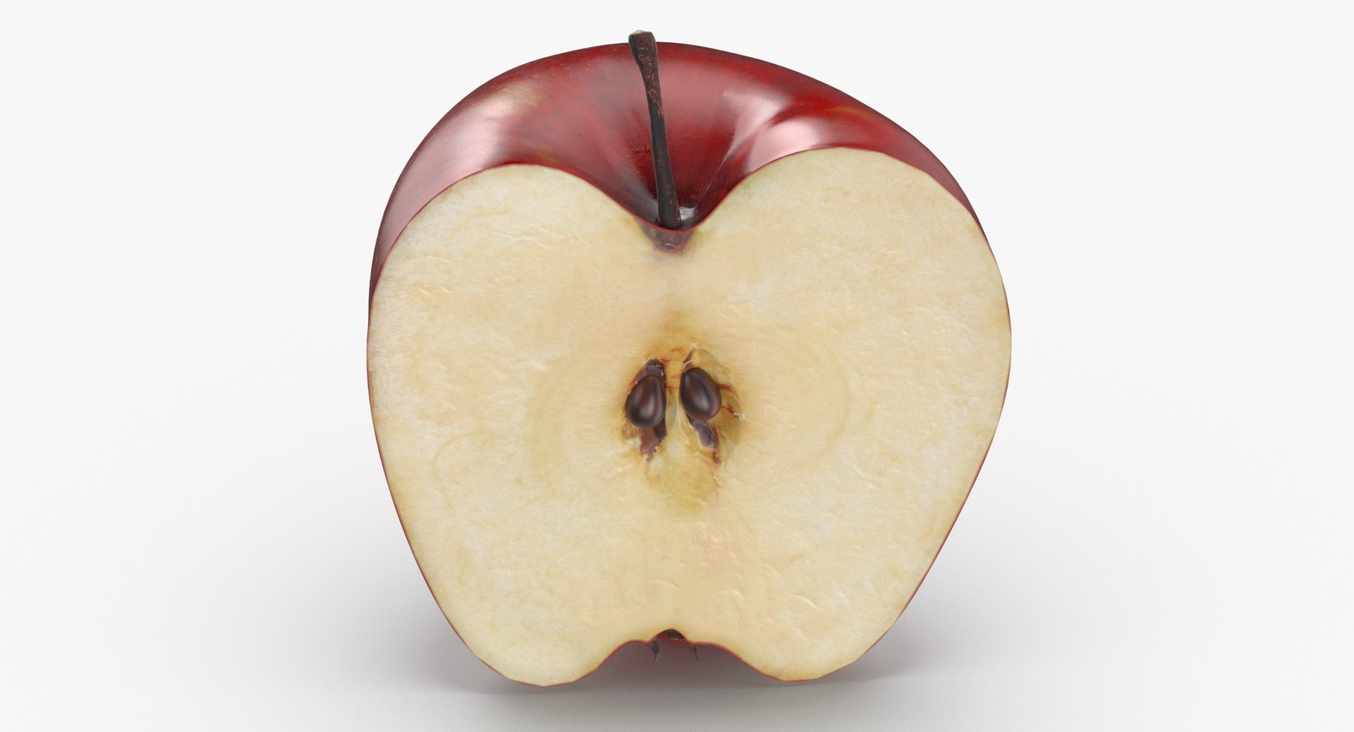 3D Red Apple With Leaf and Half Cut Collection 01 - 2 models model ...