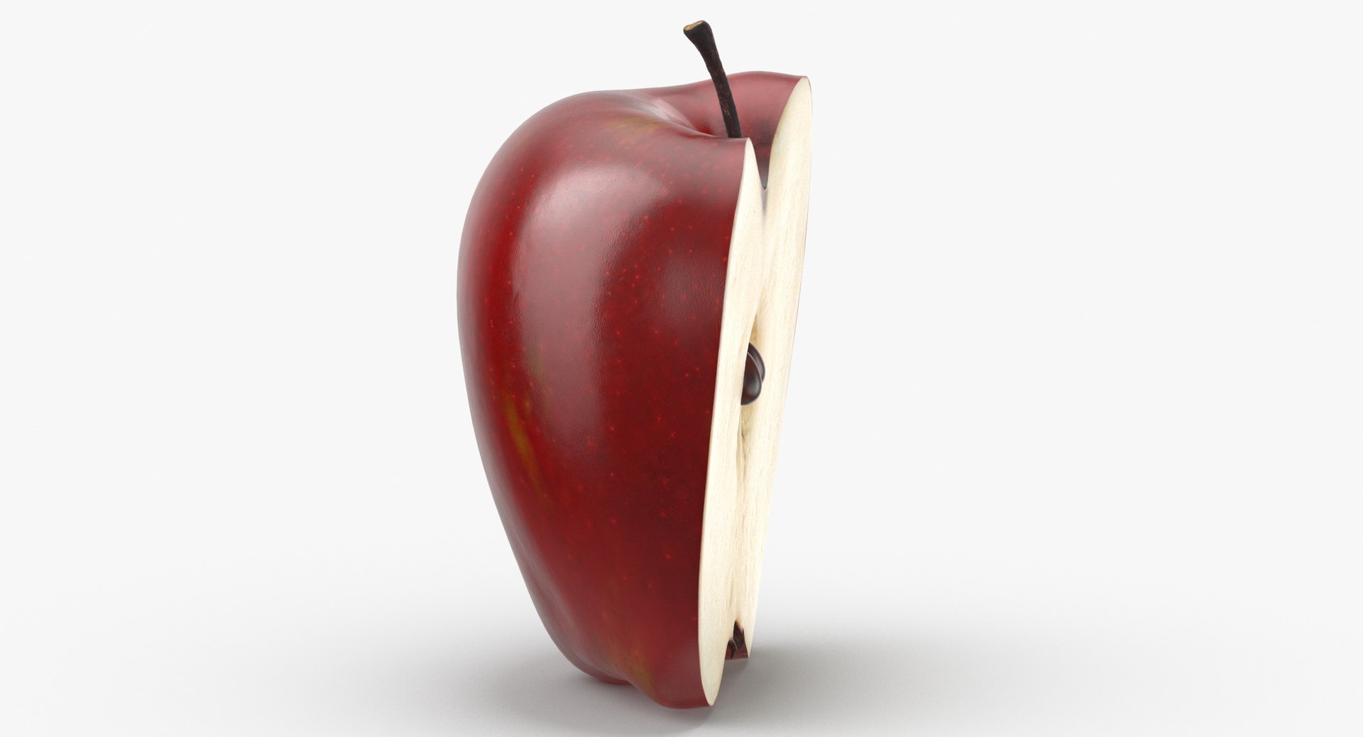 3D Red Apple With Leaf and Half Cut Collection 01 - 2 models model ...