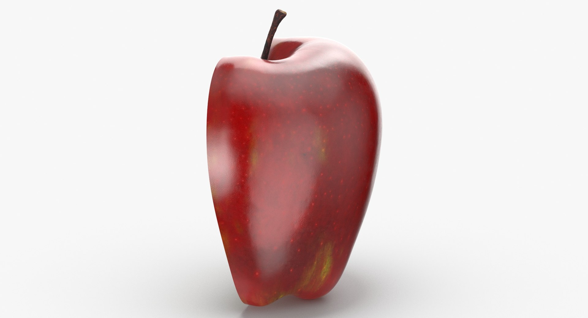 3D Red Apple With Leaf and Half Cut Collection 01 - 2 models model ...