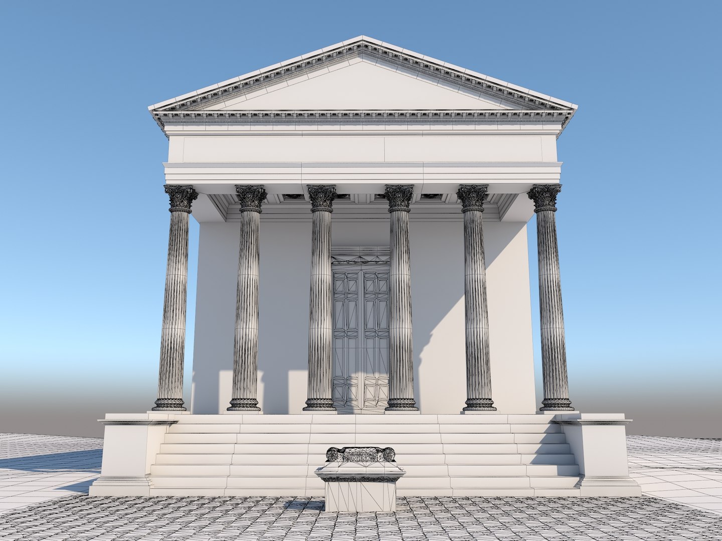 3D Roman Temple - TurboSquid 1830277