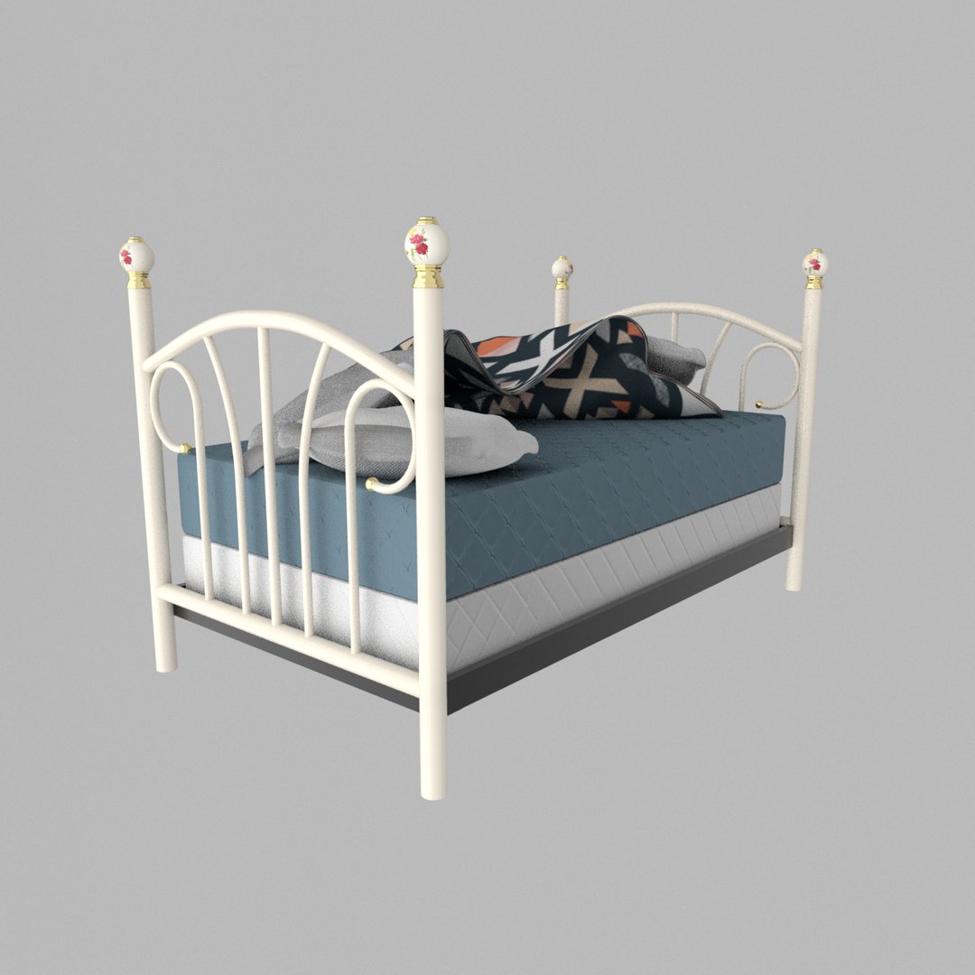 Bed Bedknobs 3D - TurboSquid 1514144