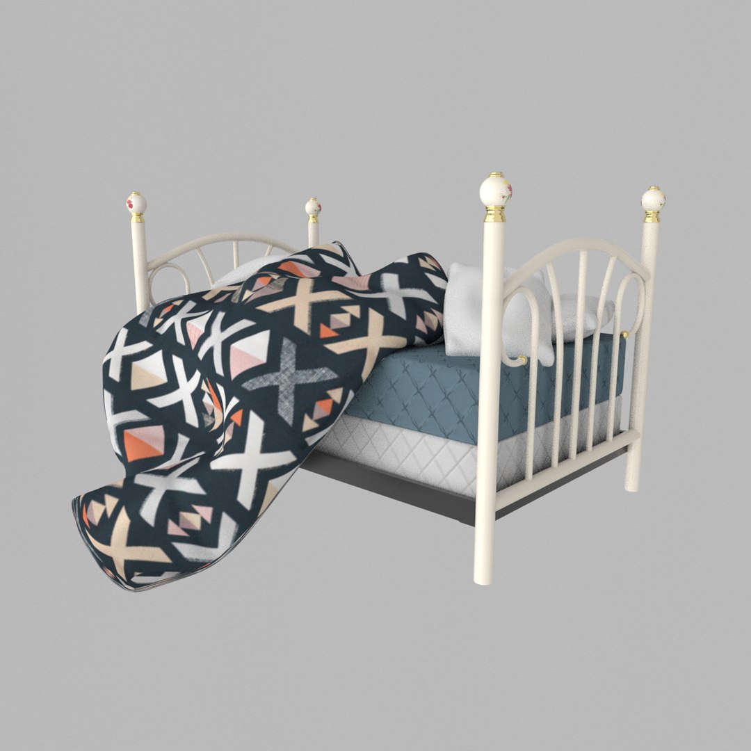 Bed Bedknobs 3D - TurboSquid 1514144