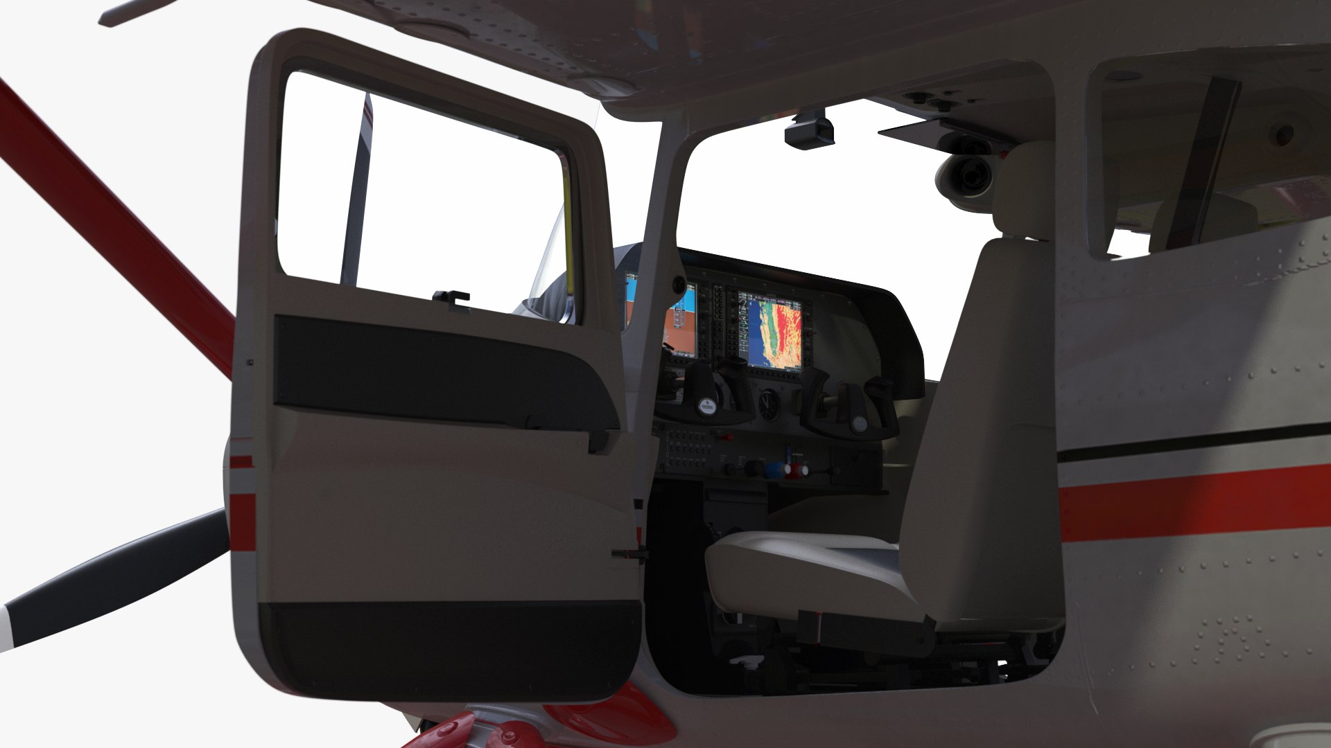 3D Seaplane Cessna 182 With Floats Rigged For Cinema 4D - TurboSquid ...