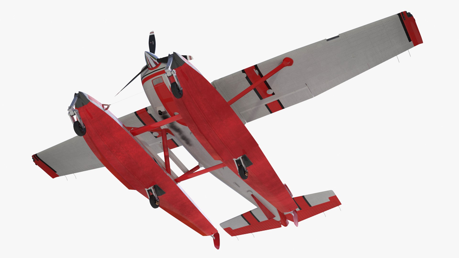 3D Seaplane Cessna 182 With Floats Rigged For Cinema 4D - TurboSquid ...