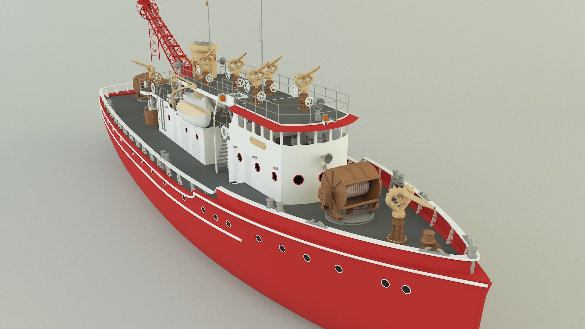 Fire Fighter Ship 3D Model Model - TurboSquid 2230160