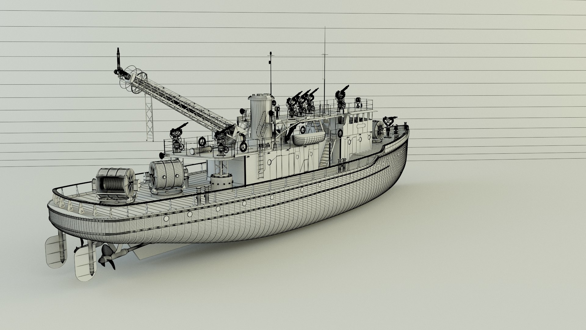 Fire Fighter Ship 3D Model Model - TurboSquid 2230160