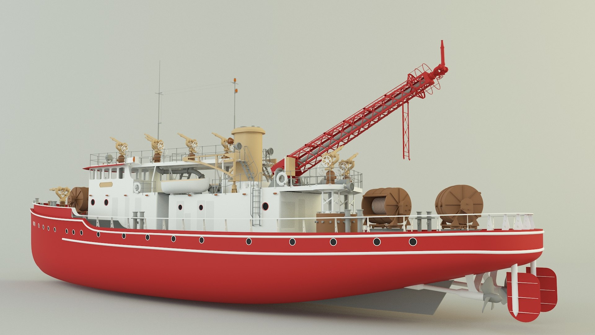 Fire Fighter Ship 3D Model Model - TurboSquid 2230160
